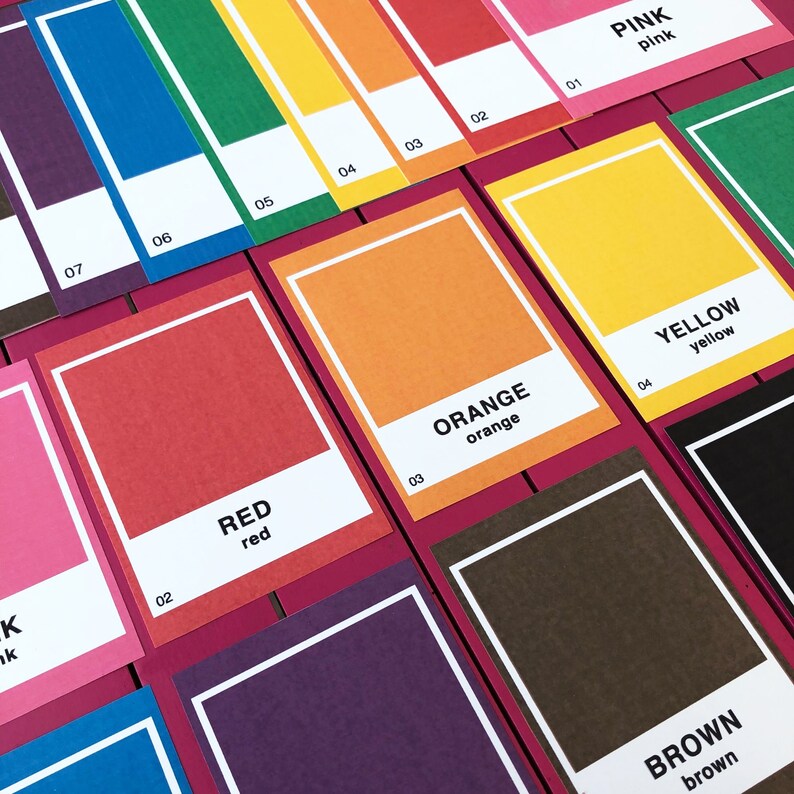 10 Colors Flash Cards in English for Homeschool and Preschool ...