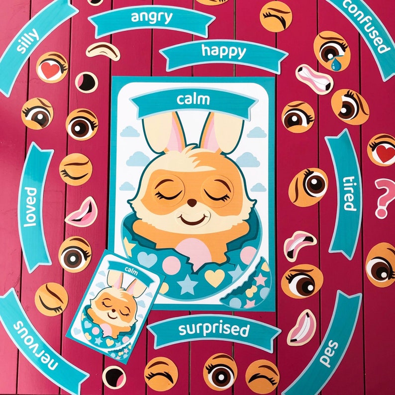 Easter Bunny Emotions Activity for Preschool and Kindergarten, Easter ...