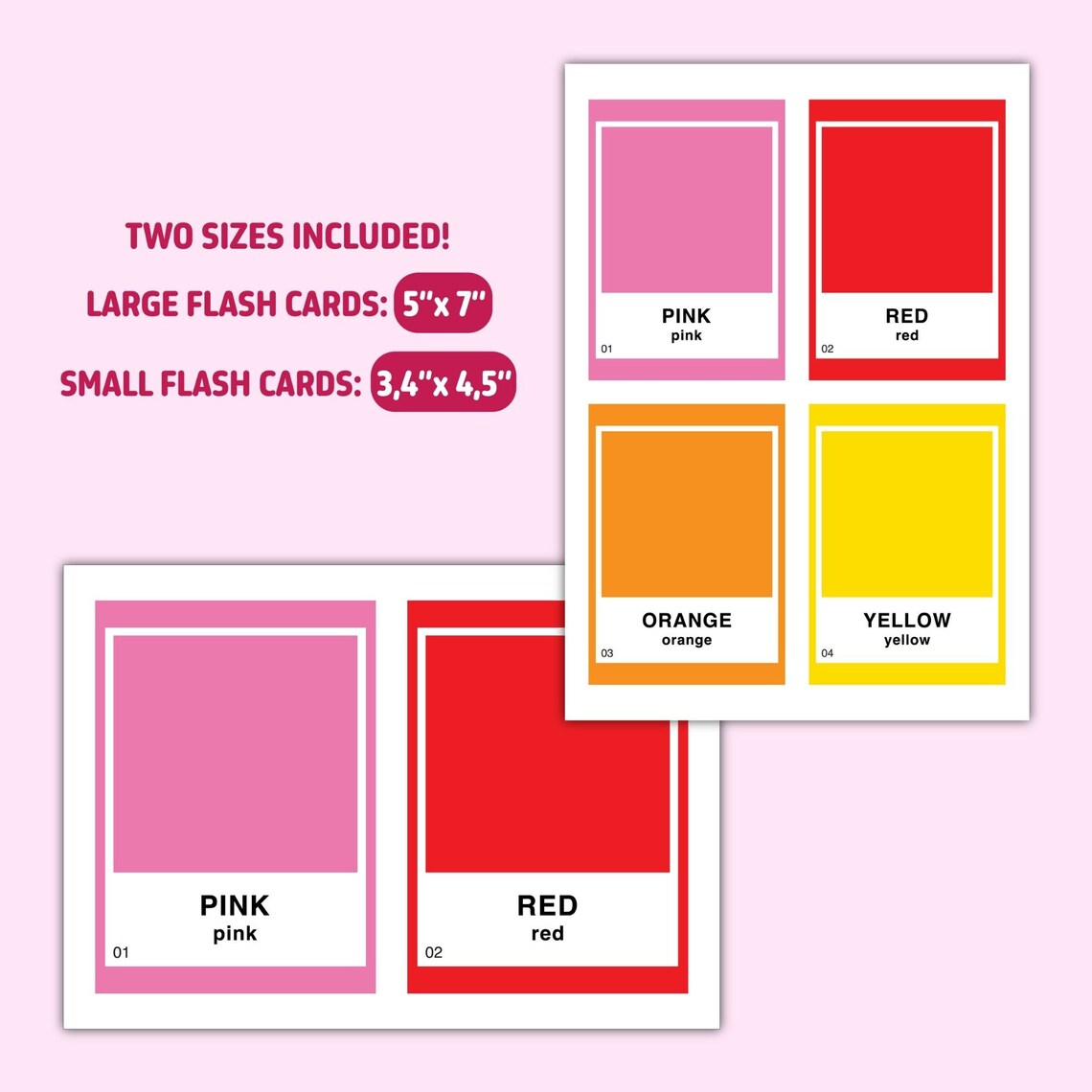10 Colors Flash Cards in English for Homeschool and Preschool ...