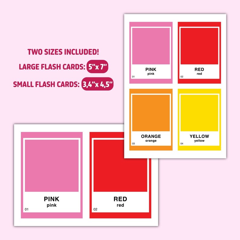 10 Colors Flash Cards in English for Homeschool and Preschool ...
