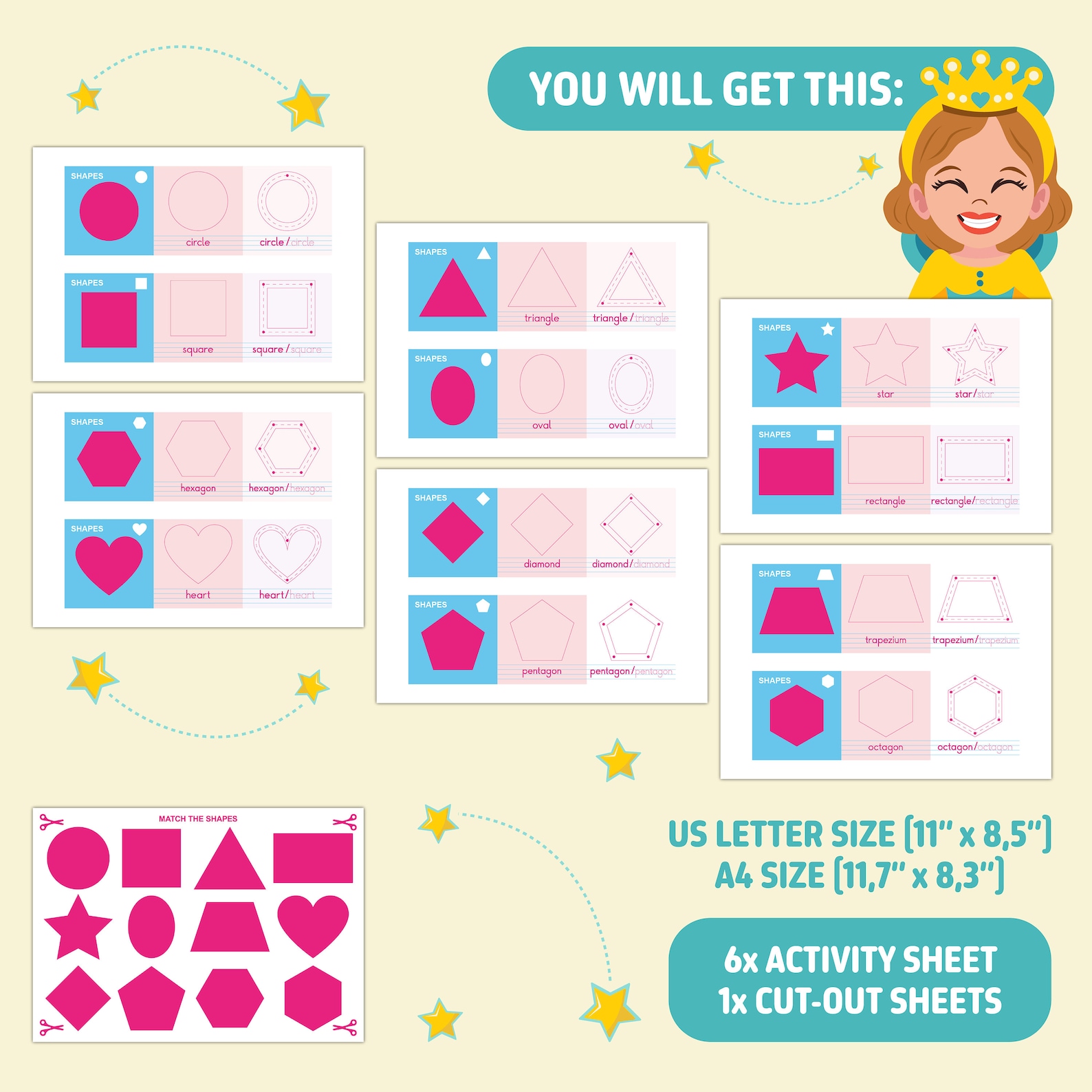 Printable Shape Matching Activity for Homeschool and Preschool ...