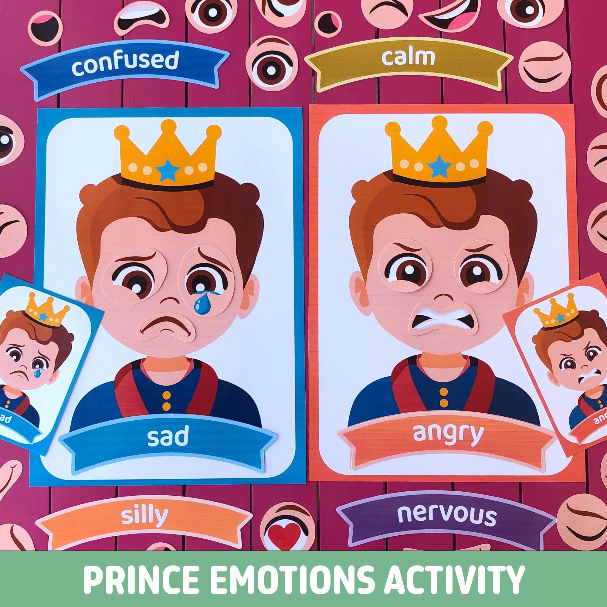 Prince Emotions Activity for Homeschool and Preschool, Printable ...