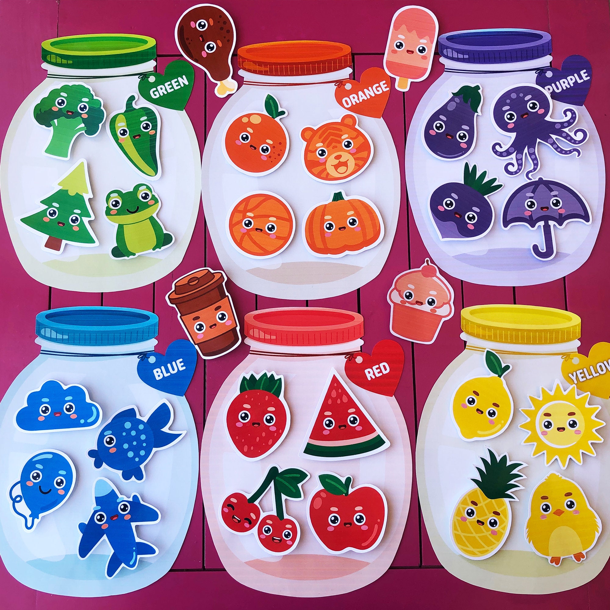 Color Matching for Kids, Color Sorting Activity, Colors Busy Book ...