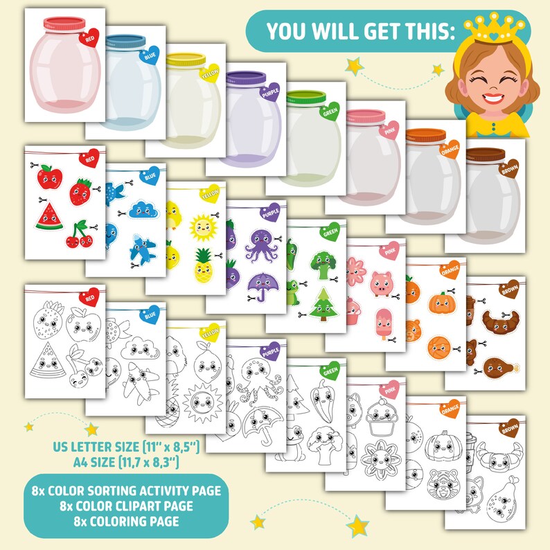 Color Matching for Kids, Color Sorting Activity, Colors Busy Book ...