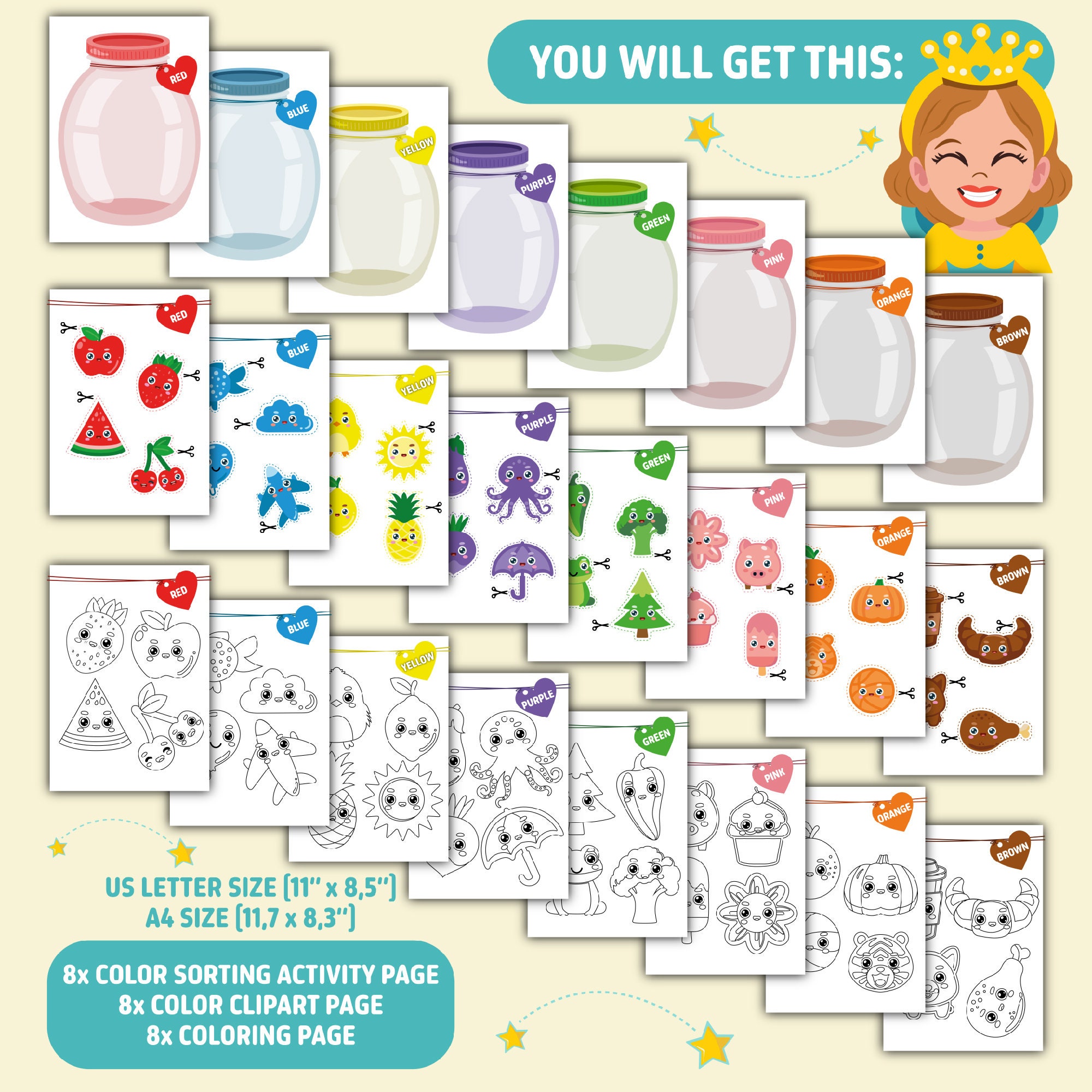 Color Matching for Kids, Color Sorting Activity, Colors Busy Book ...