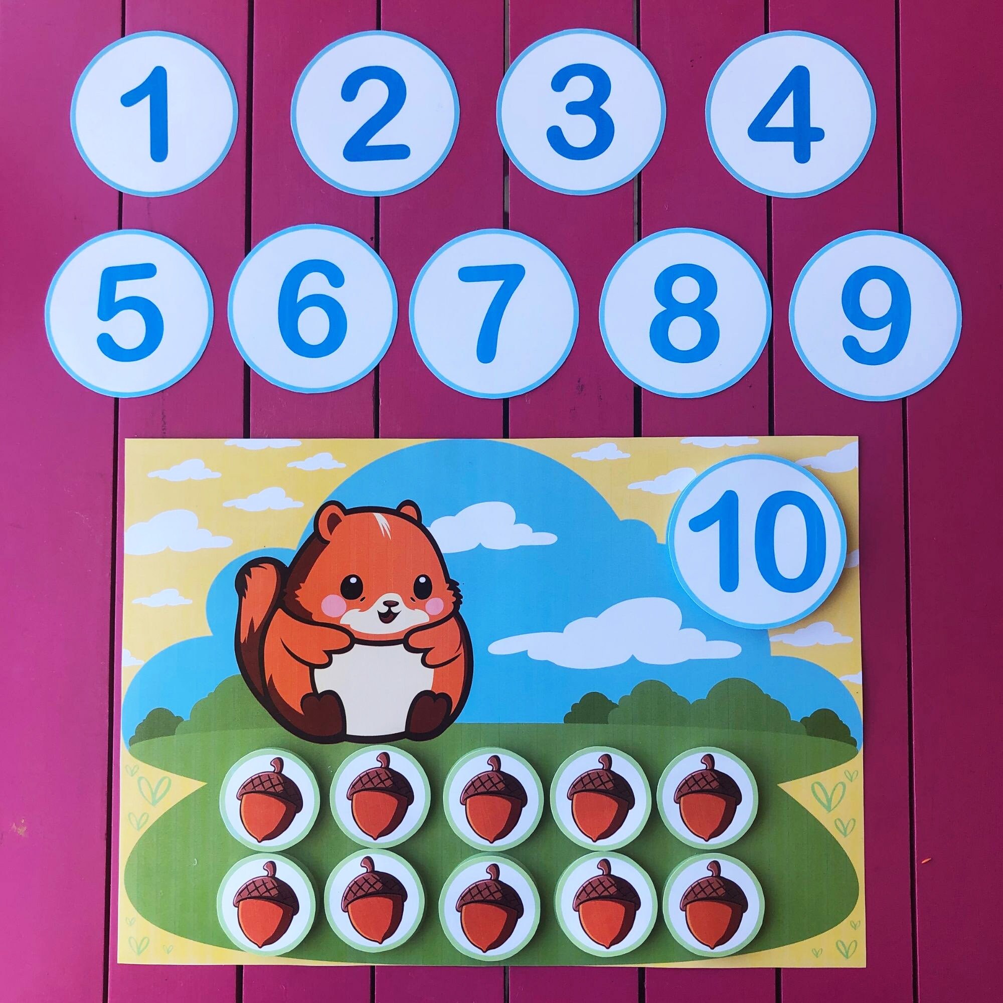 Learn Counting and Matching Numbers 1 to 10, Number Matching Game for ...