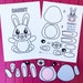 Printable Easter Rabbit Craft, Cut and Paste Paper Animal, Create Your ...