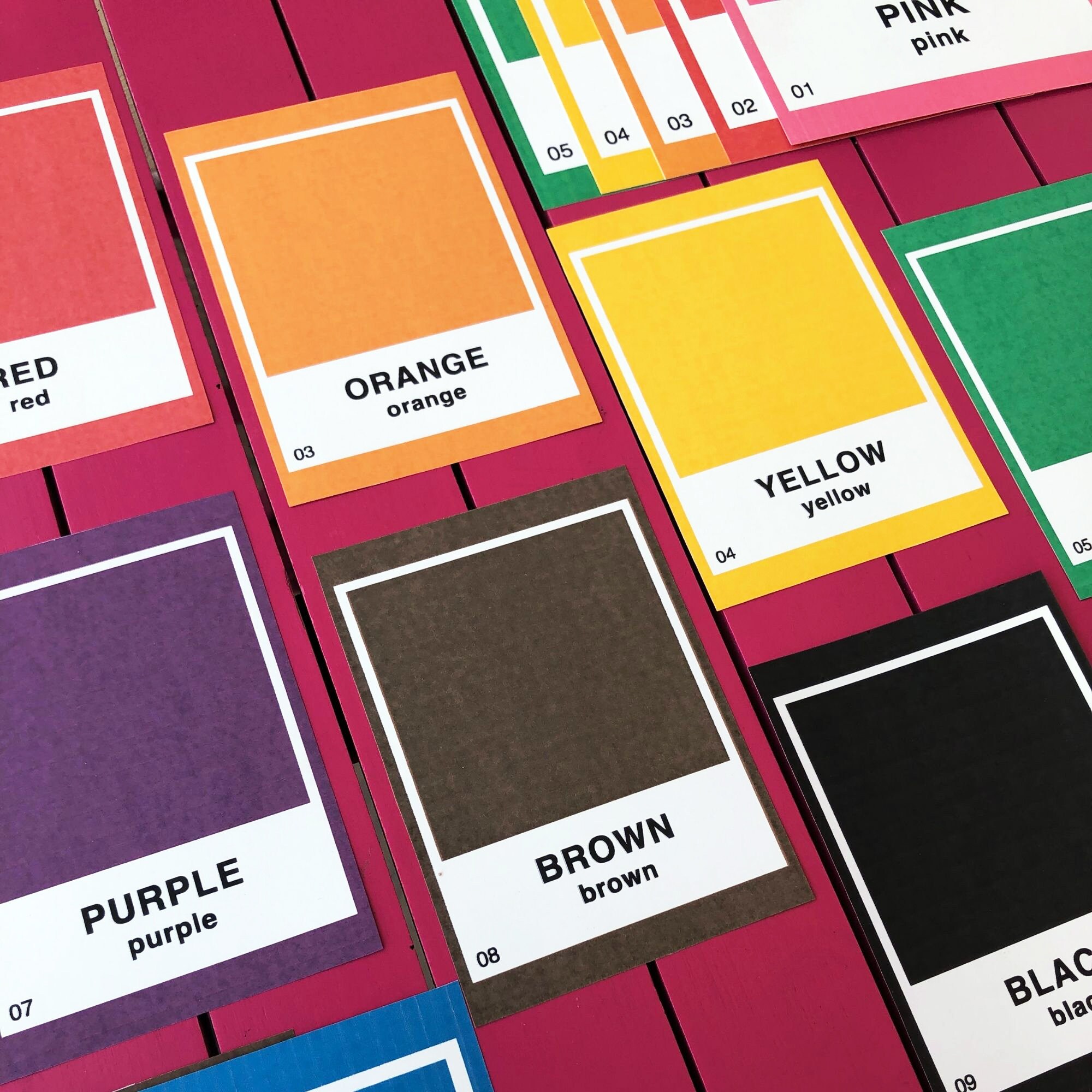 10 Colors Flash Cards in English for Homeschool and Preschool ...