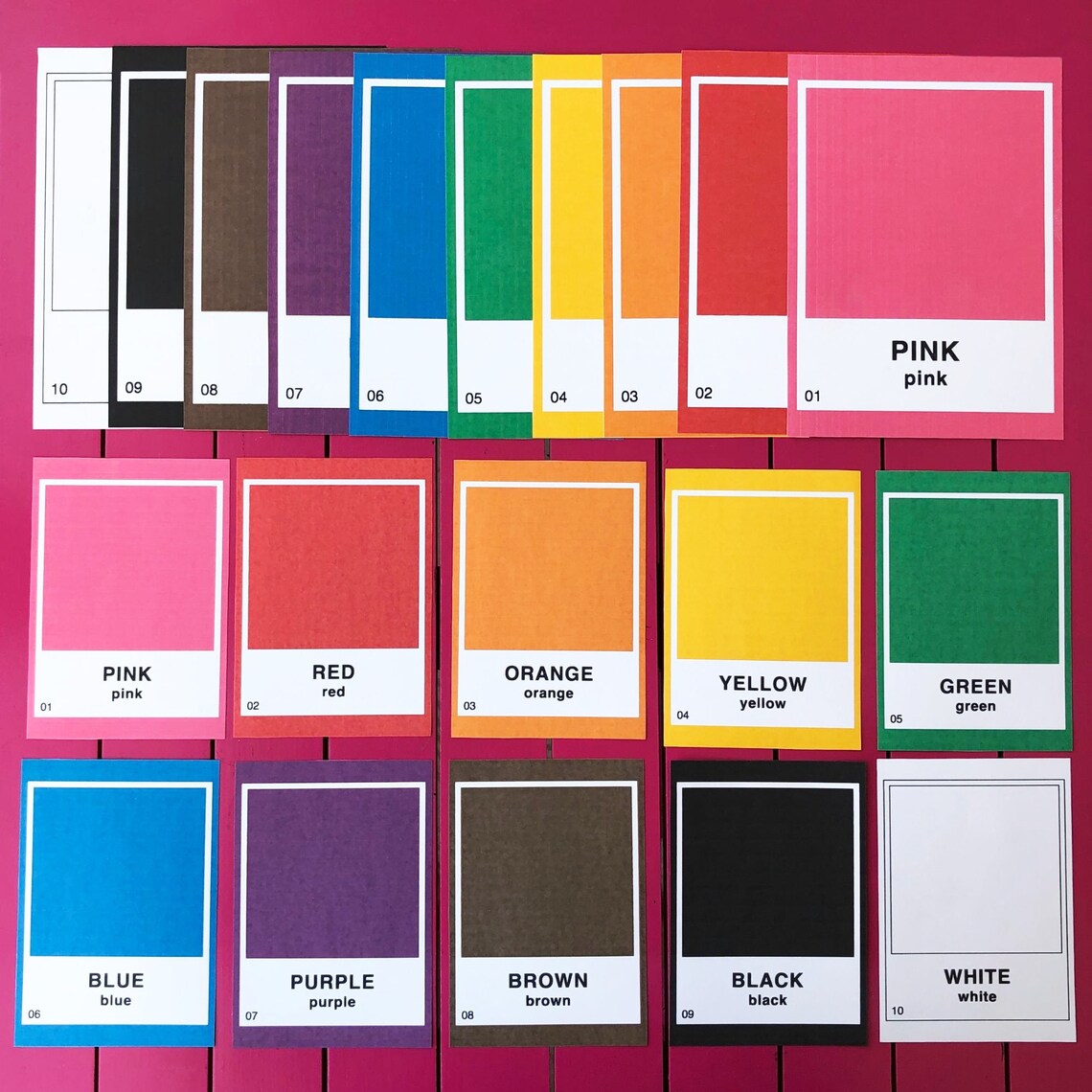 10 Colors Flash Cards in English for Homeschool and Preschool ...