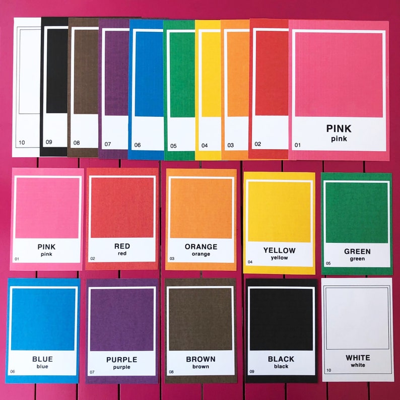 10 Colors Flash Cards in English for Homeschool and Preschool ...