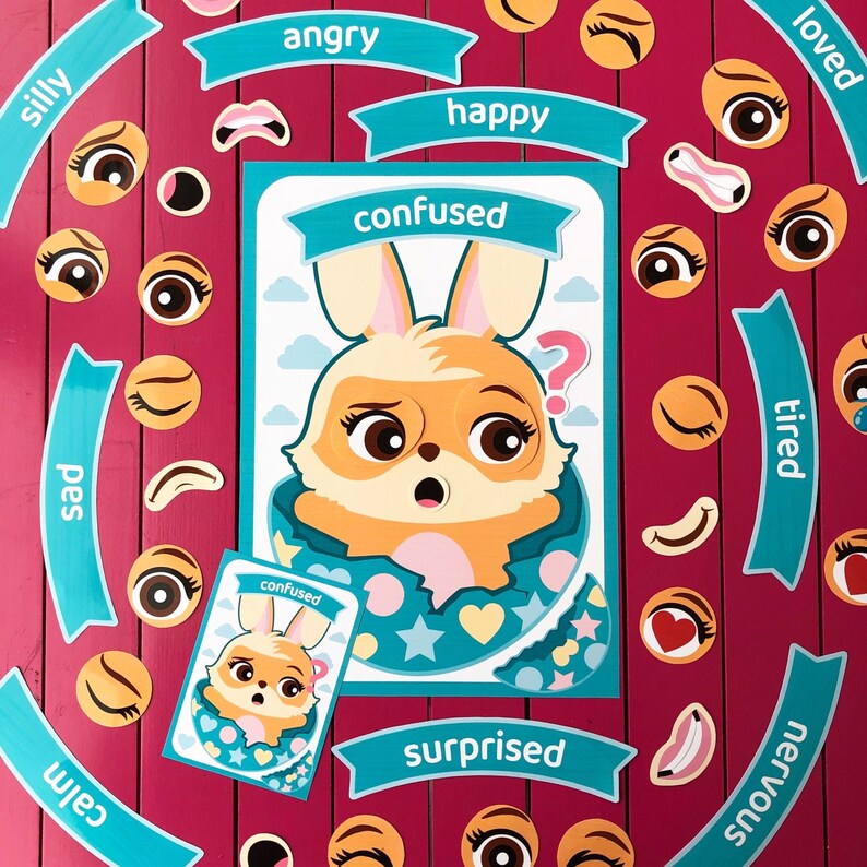 Easter Bunny Emotions Activity for Preschool and Kindergarten, Easter ...