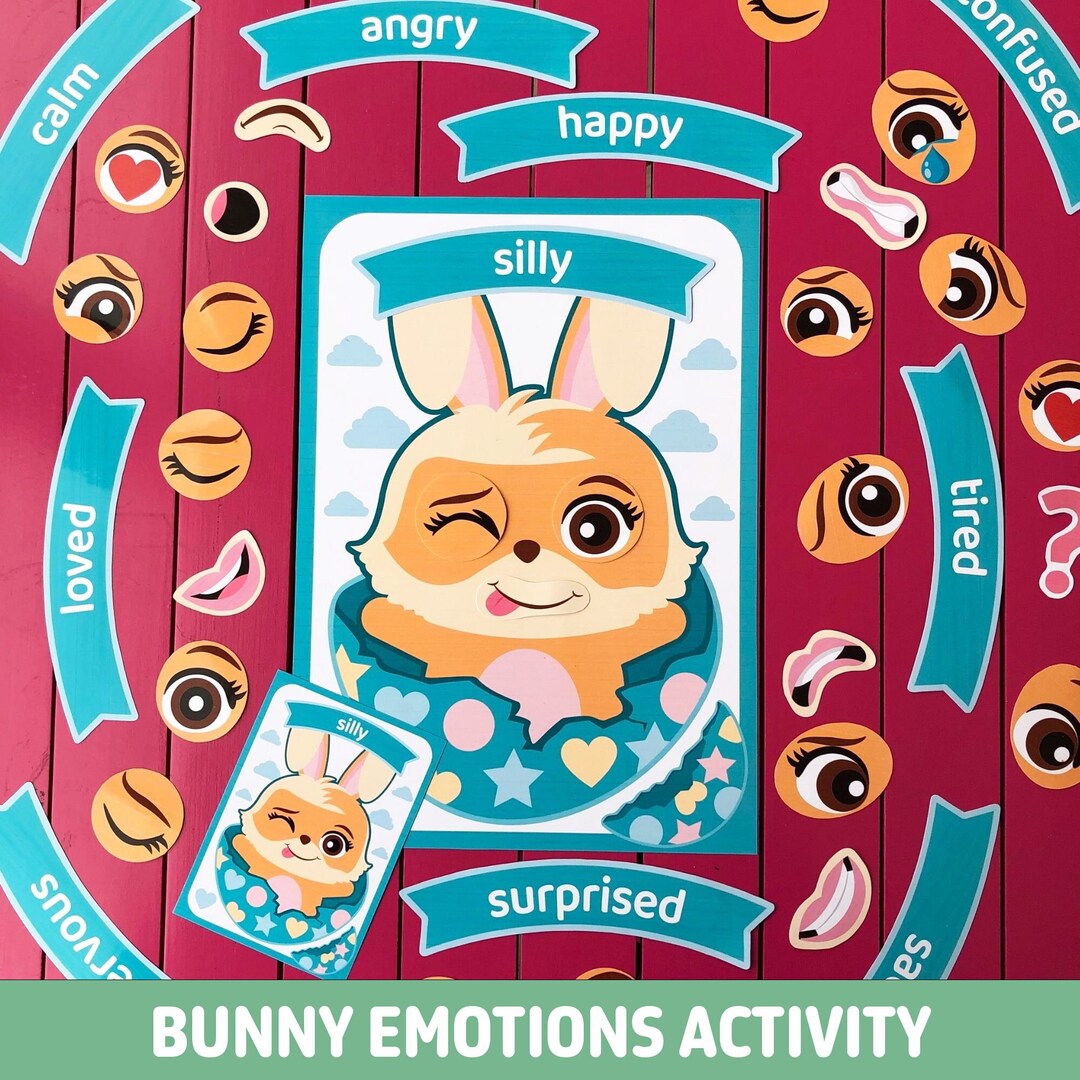 Easter Bunny Emotions Activity for Preschool and Kindergarten, Easter ...