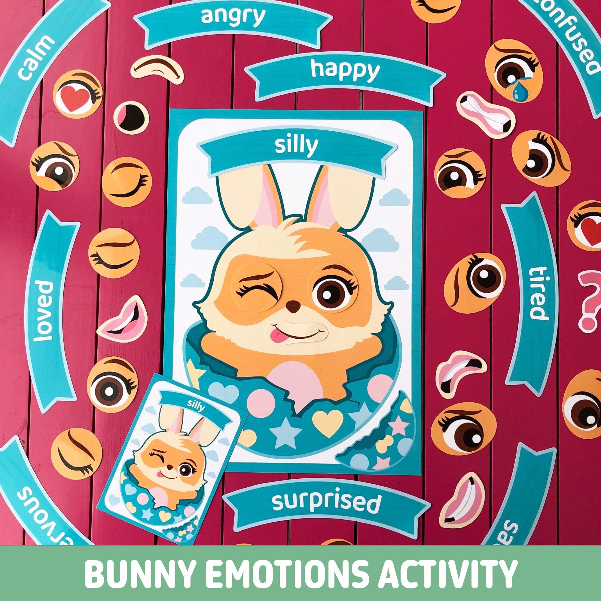 Easter Bunny Emotions Activity for Preschool and Kindergarten, Easter ...