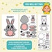 Printable Easter Rabbit Craft, Cut and Paste Paper Animal, Create Your ...