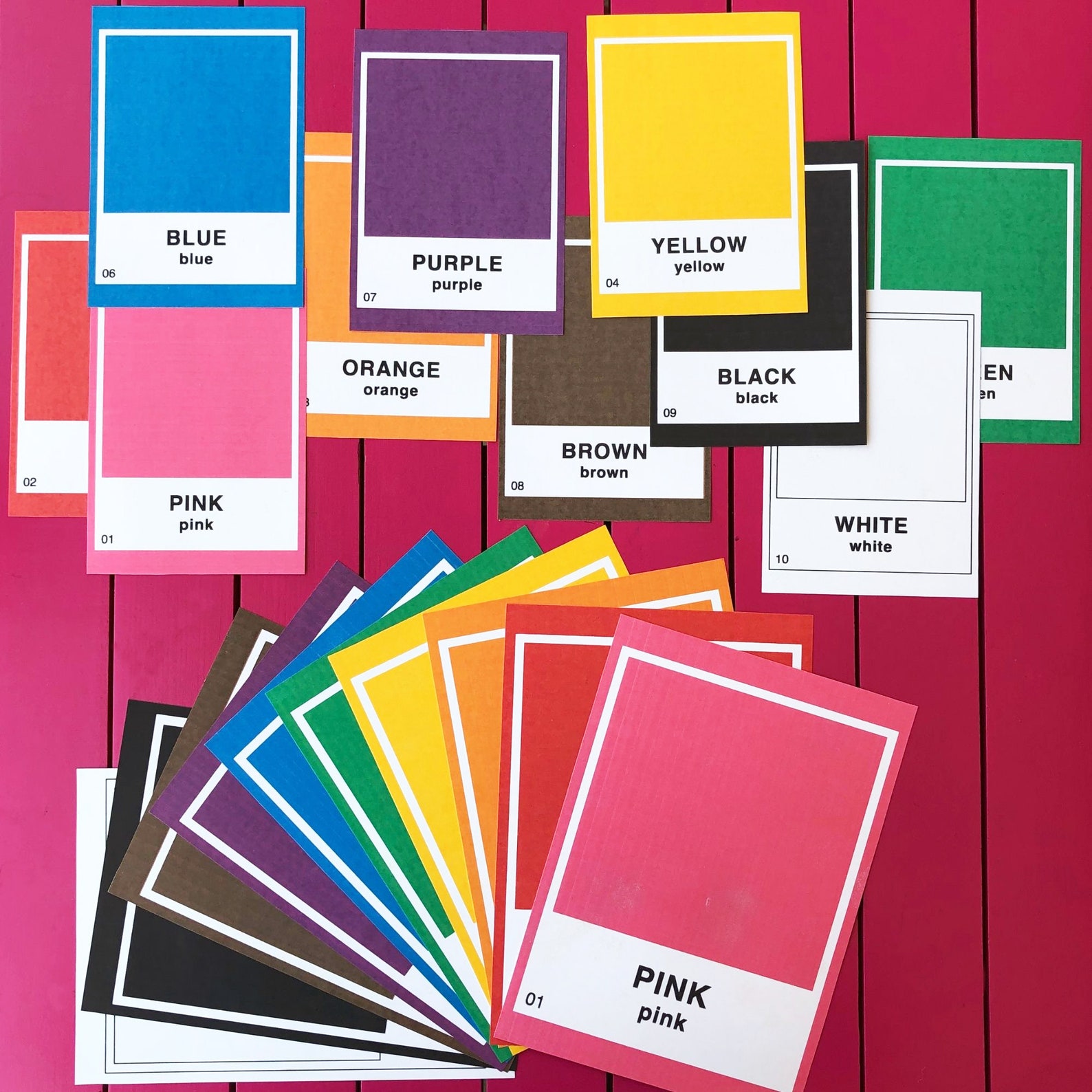 10 Colors Flash Cards in English for Homeschool and Preschool ...