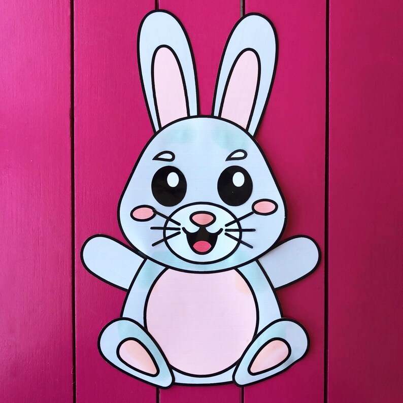 Printable Easter Rabbit Craft, Cut and Paste Paper Animal, Create Your ...