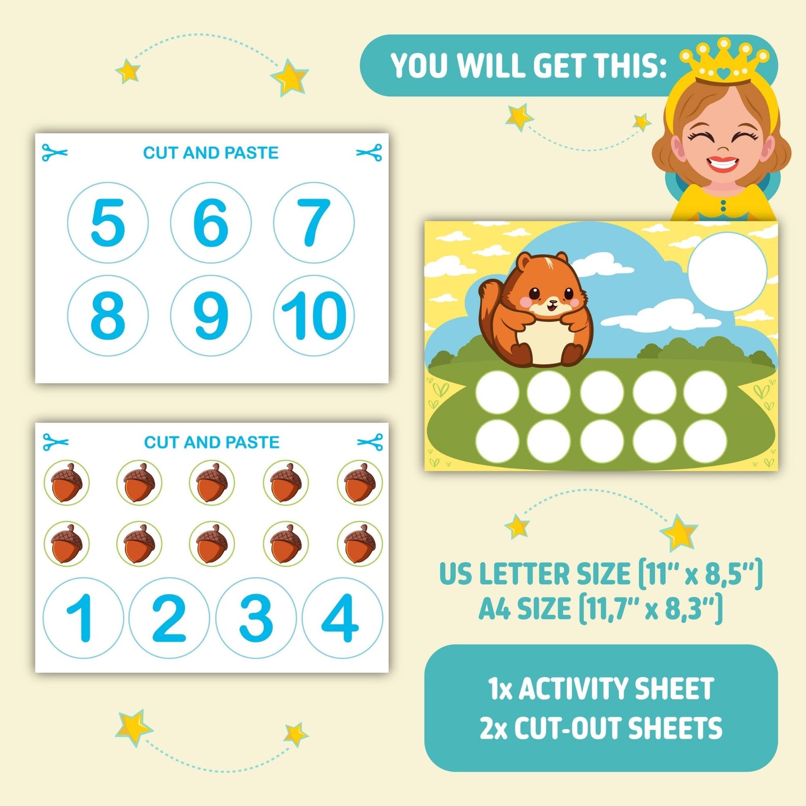 Learn Counting and Matching Numbers 1 to 10, Number Matching Game for ...