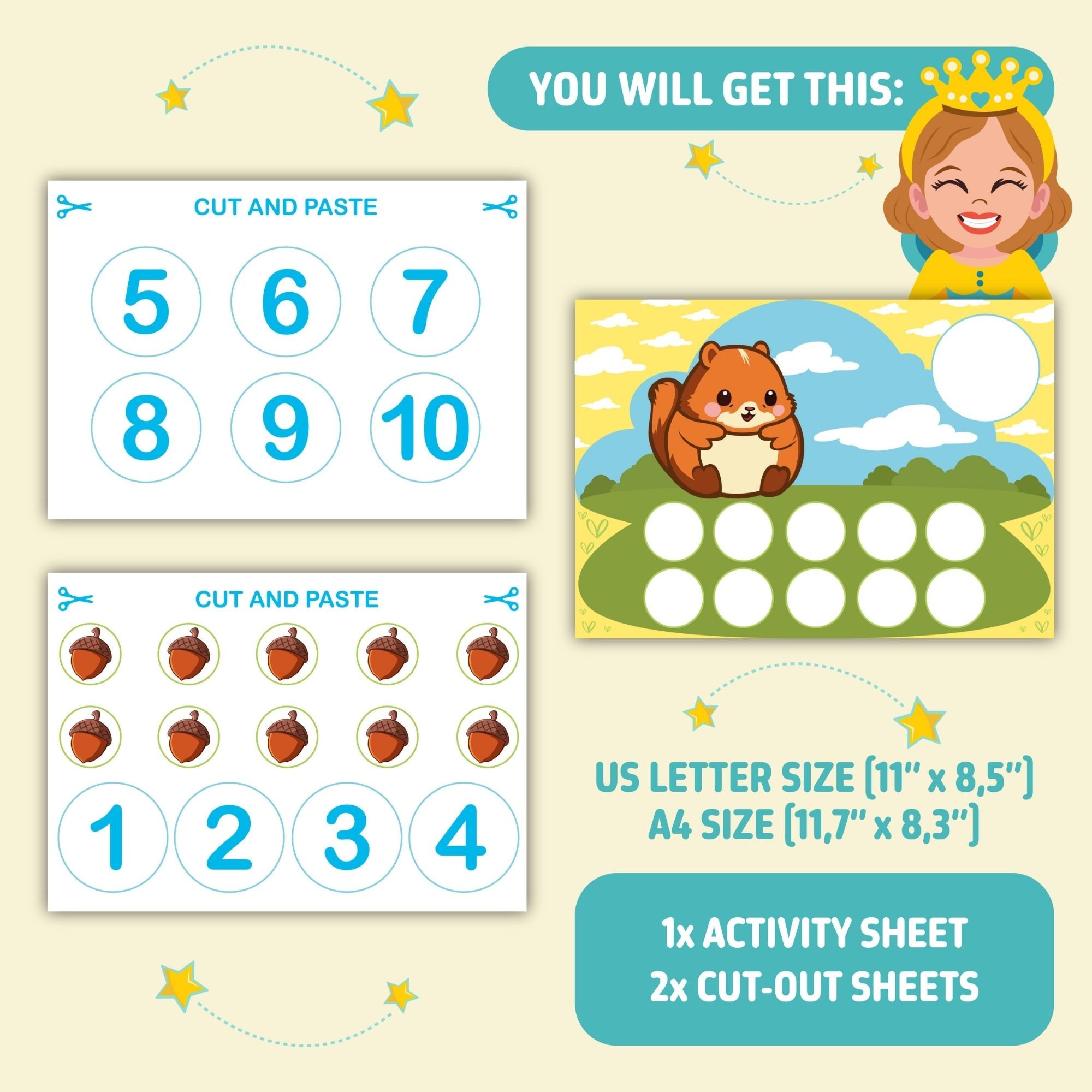 Learn Counting and Matching Numbers 1 to 10, Number Matching Game for ...