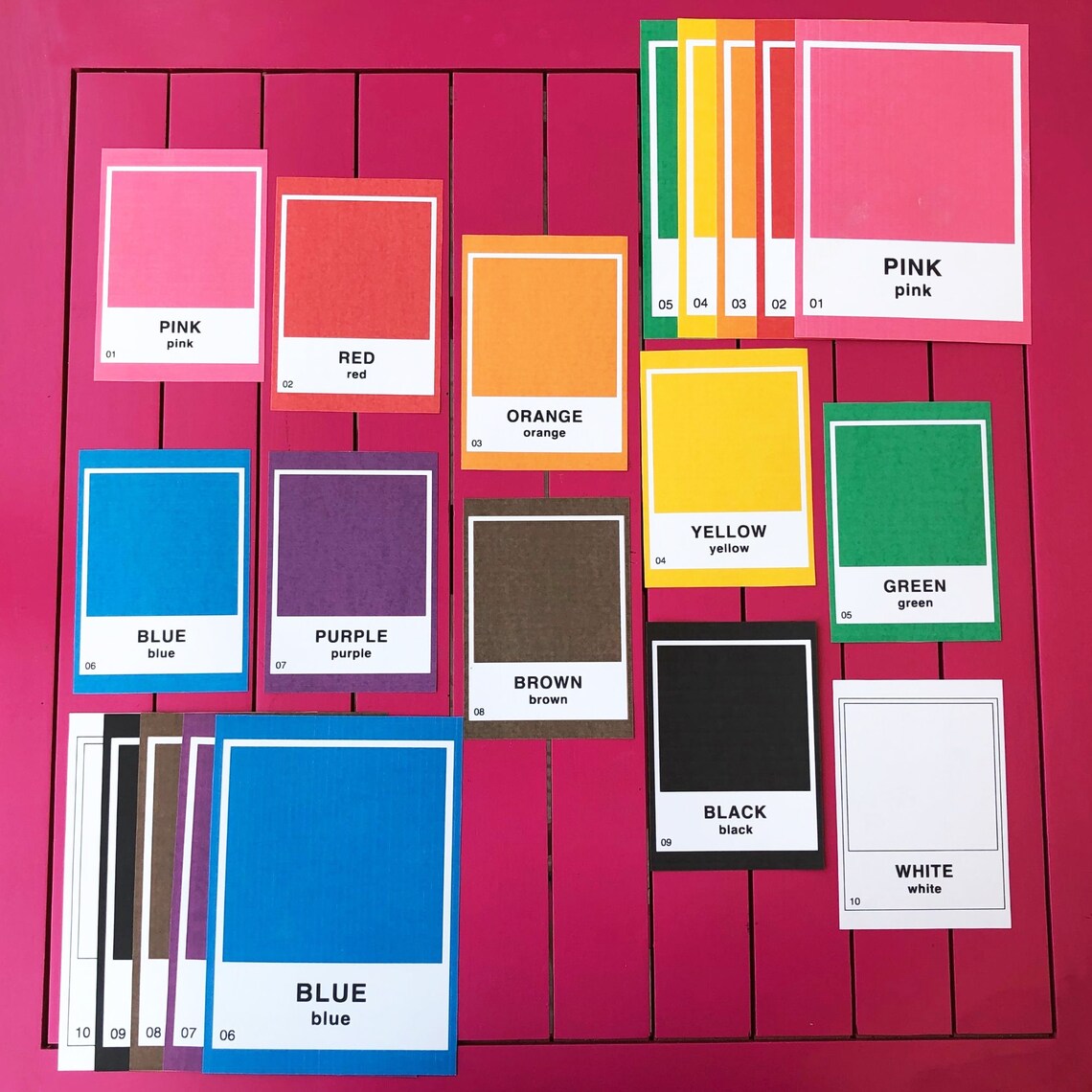 10 Colors Flash Cards in English for Homeschool and Preschool ...