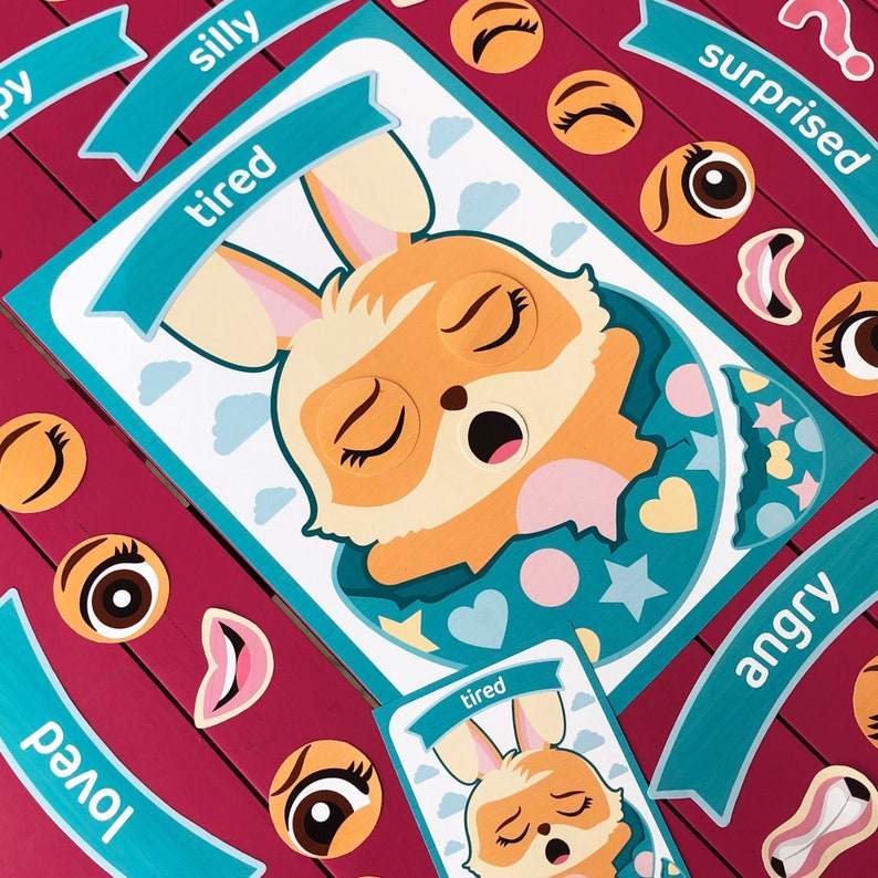 Easter Bunny Emotions Activity for Preschool and Kindergarten, Easter ...