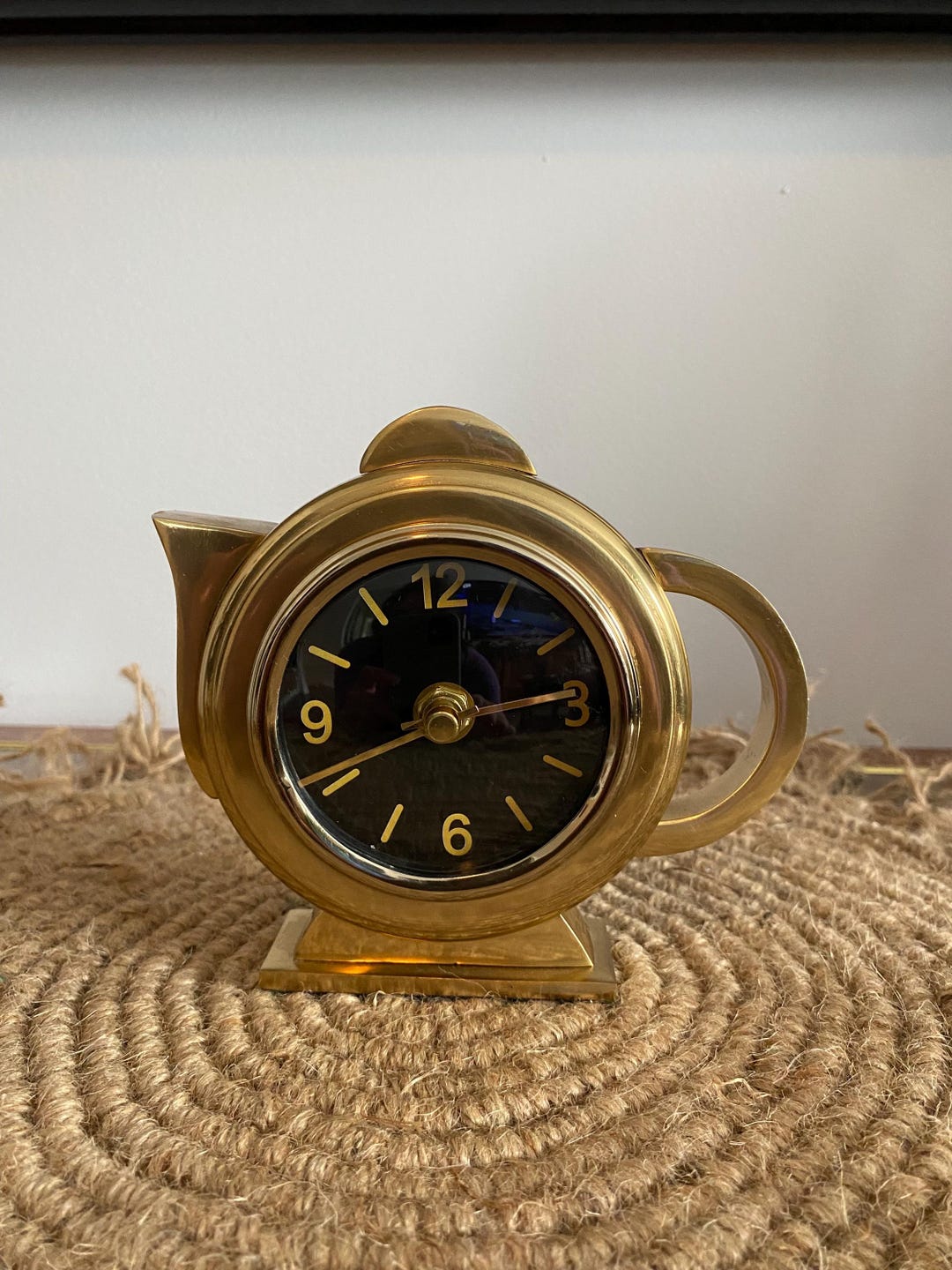 Tea Pot Clock, Brass. Counter Top Clock. Table Top Clock - Etsy