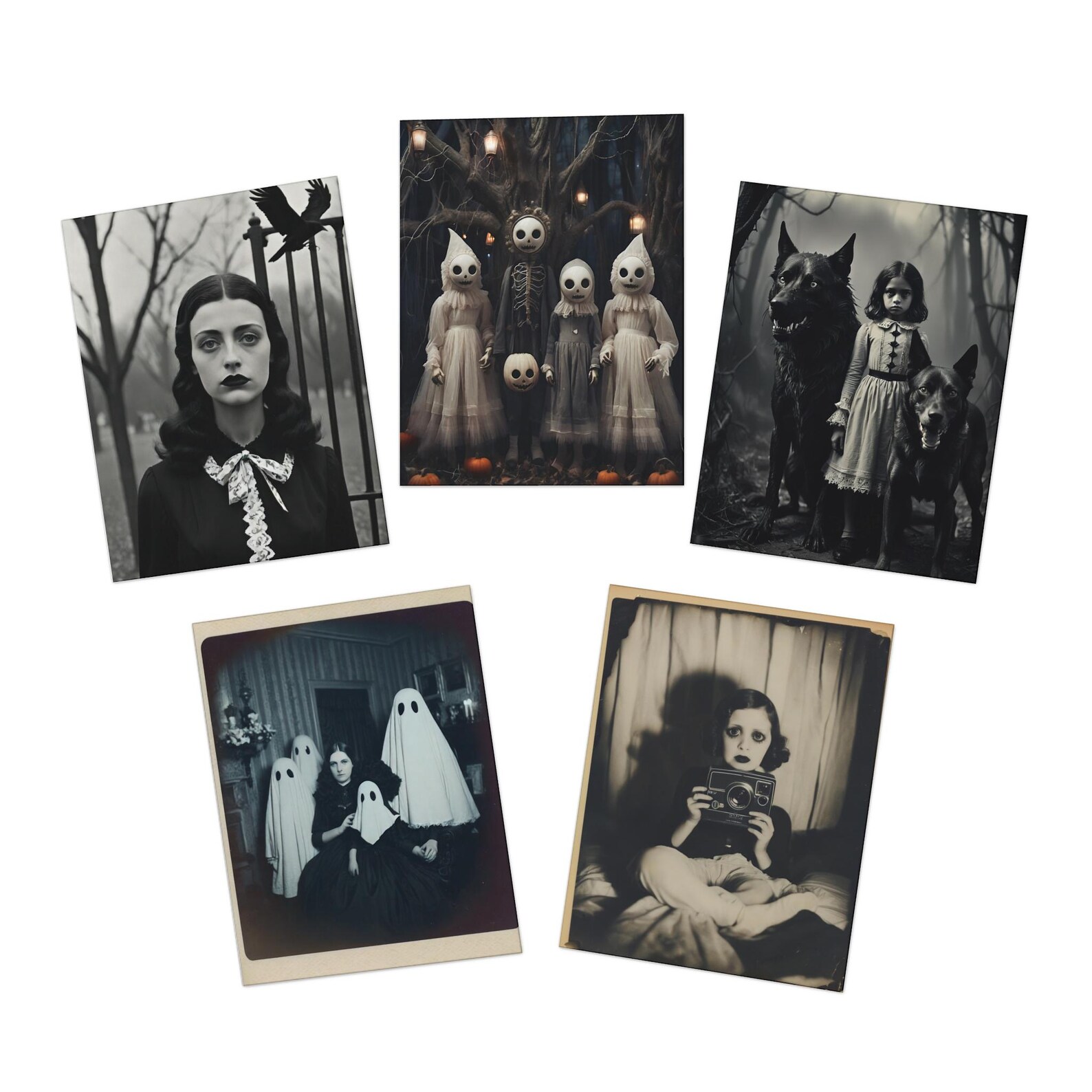 Haunted Halloween Scary Horror Note Cards Multi-design Greeting Cards ...