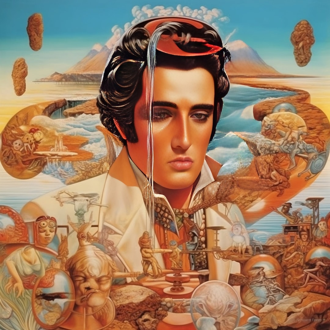 Elvis Presley Dali Inspired Surrealism Print, High-end Printing, Framed ...