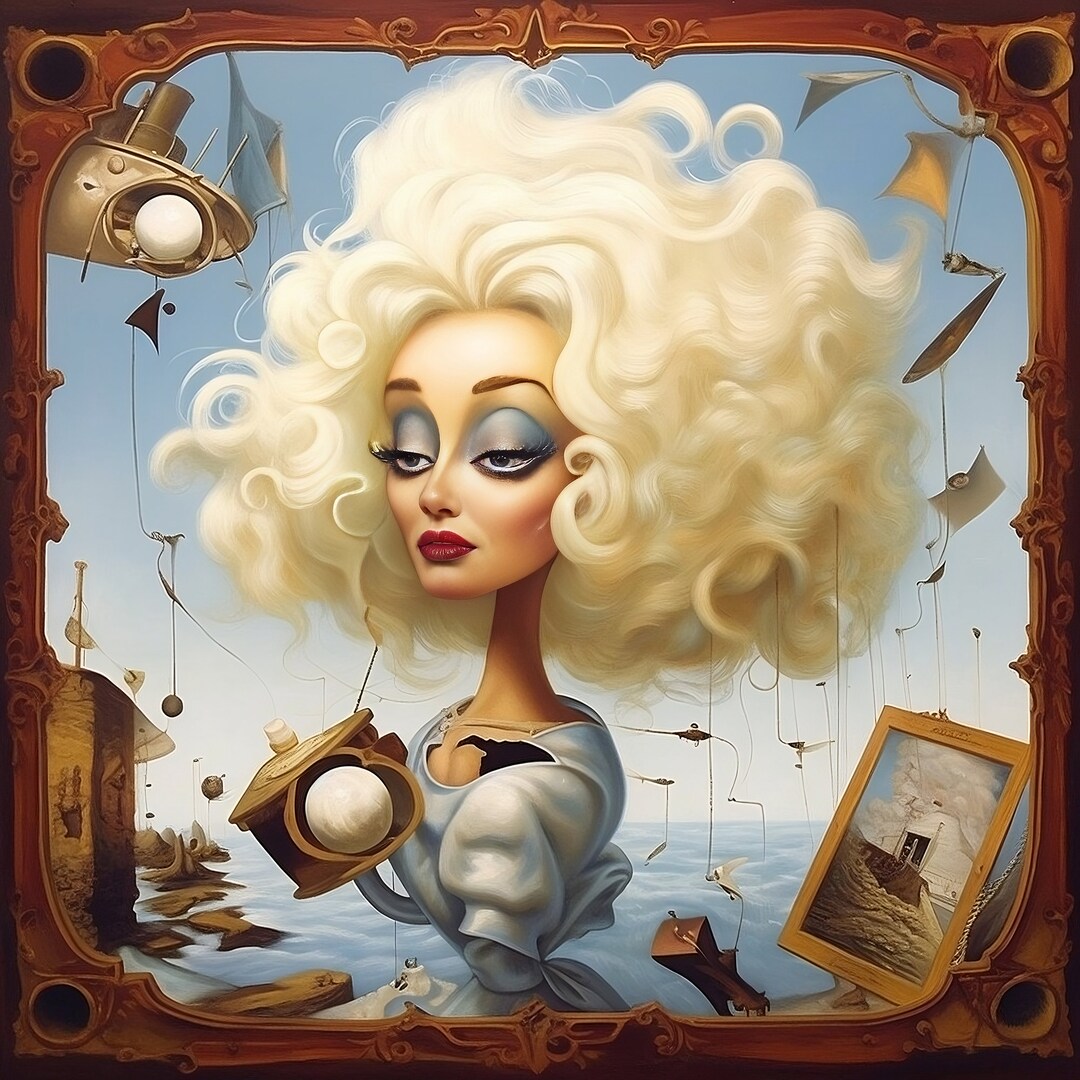 Dolly Parton Surrealism Salvador Dali Inspired Impression Print - Etsy