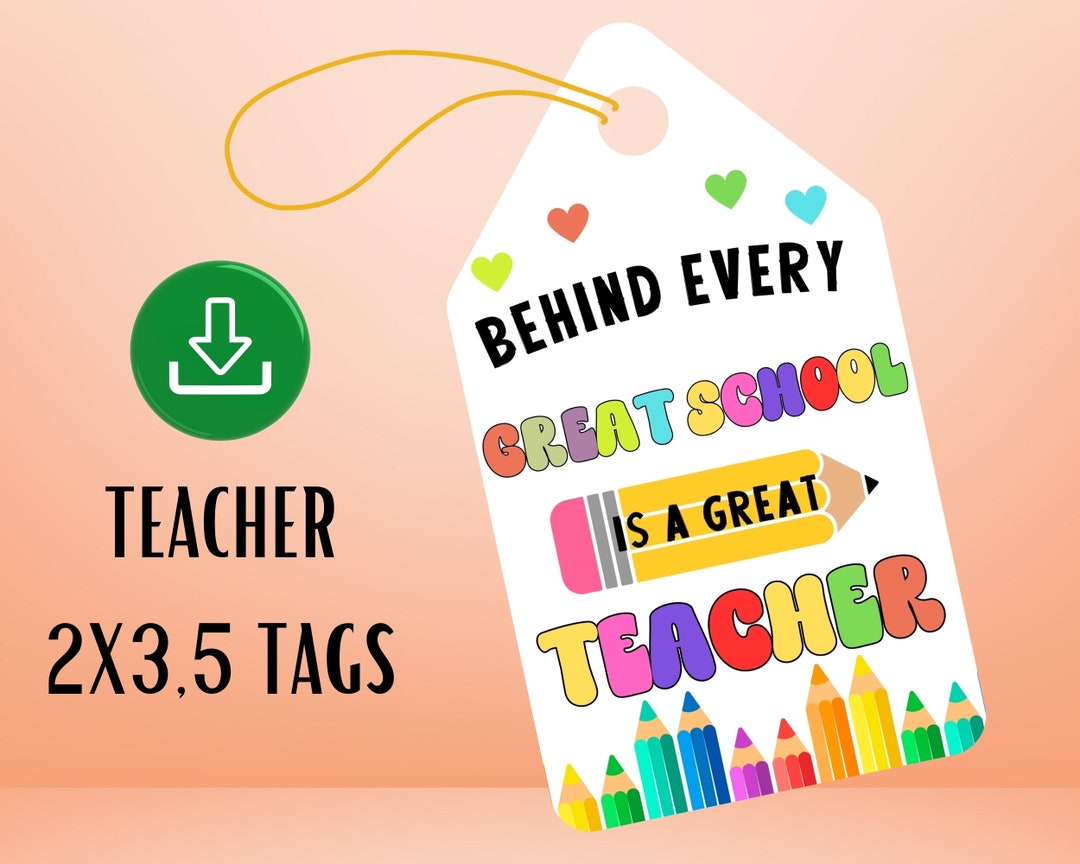 Printable Teacher Gratitude Tags,educator Appreciation Cards,teacher ...
