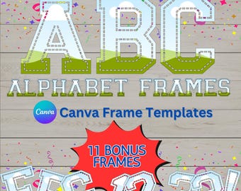 Canva Alphabets Template, Canva Numbers Template, Editable Canva ...