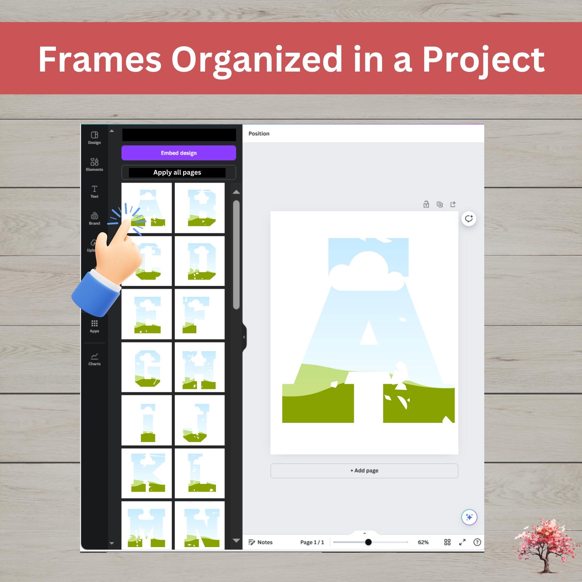 Canva Template, Canva Editable Template, Editable Canva Frame Letters ...