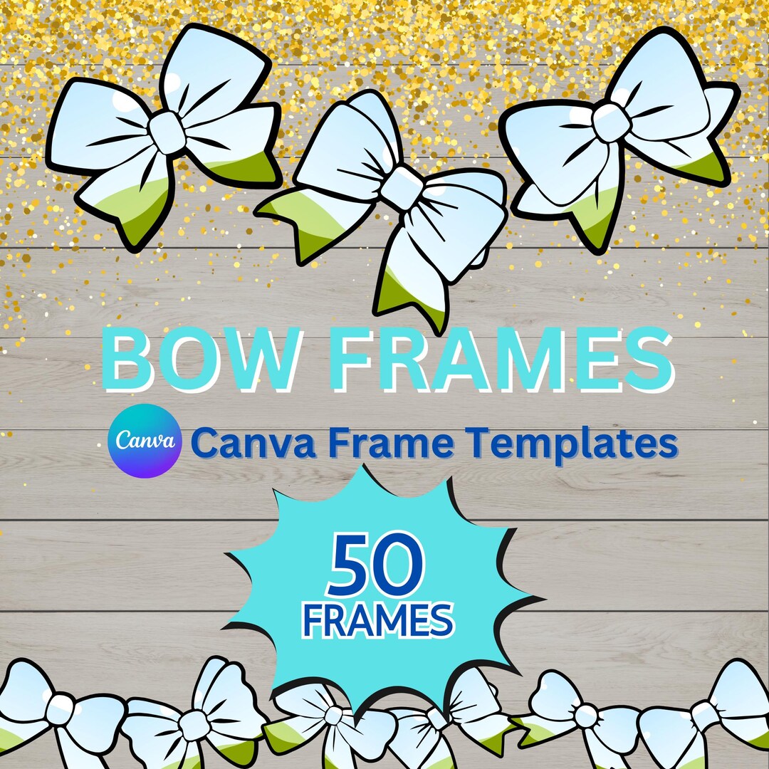 Canva Bow Template, Canva Editable Template, Editable Canva Bows ...