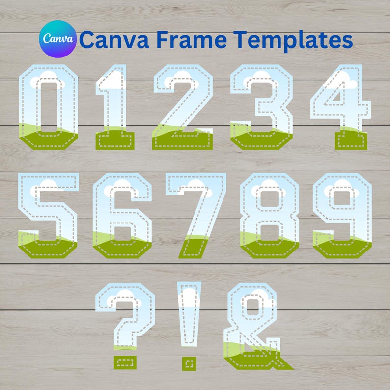 Canva Alphabets Template, Canva Numbers Template, Editable Canva ...