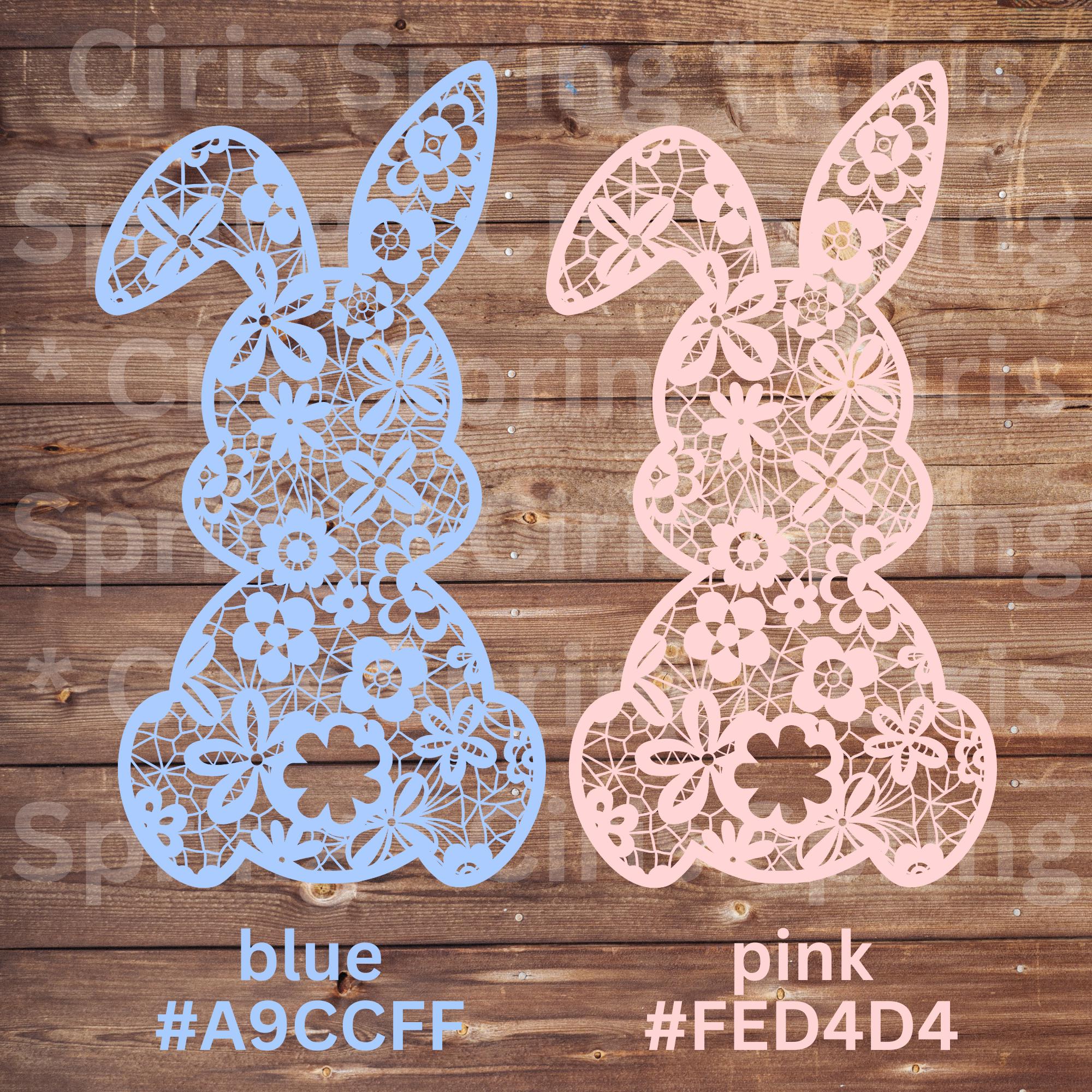 White Lace Rabbit PNG, Purple Black Pink Blue Mint Lace Rabbit Png ...