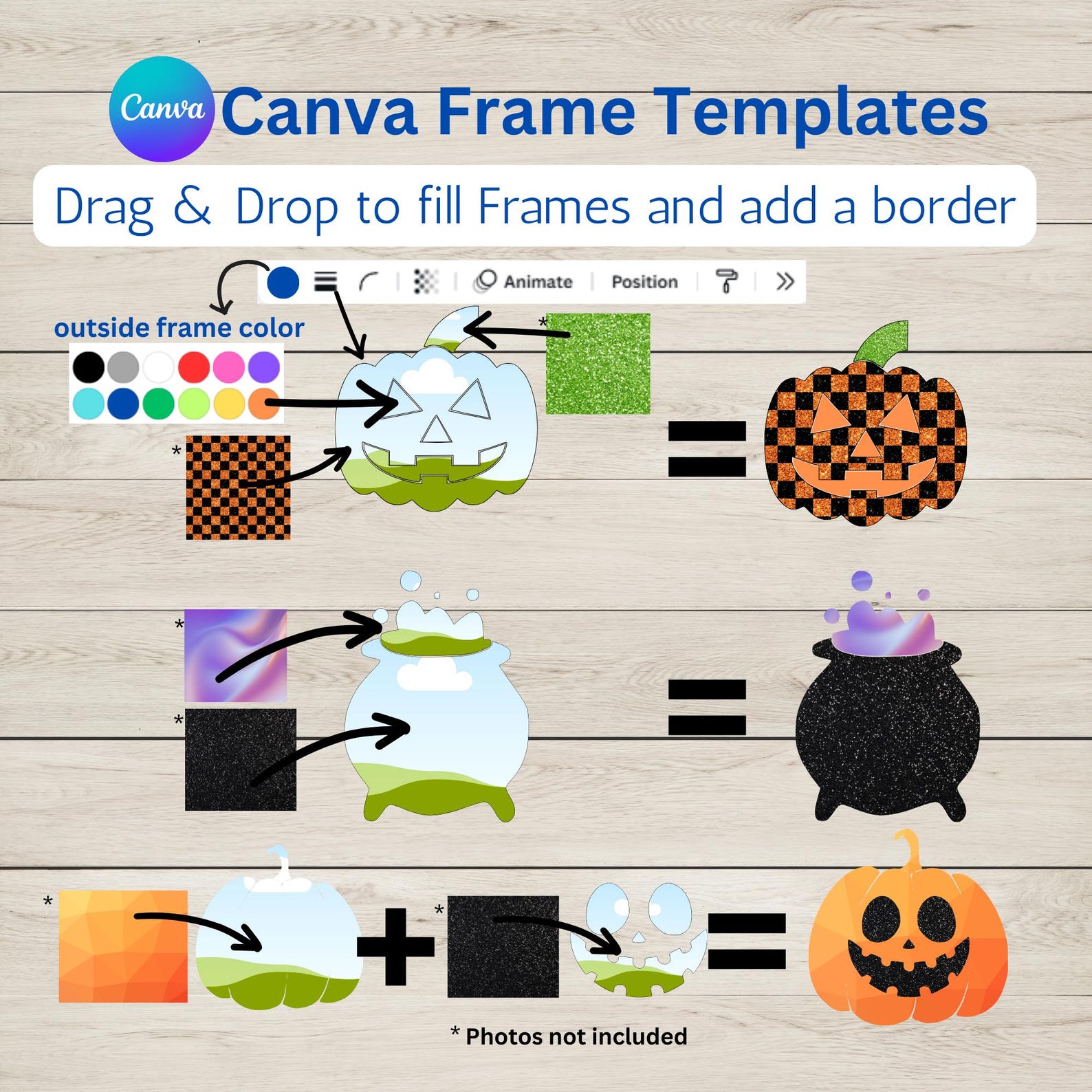 Canva Template, Canva Editable Template, Editable Canva Frame Letters ...