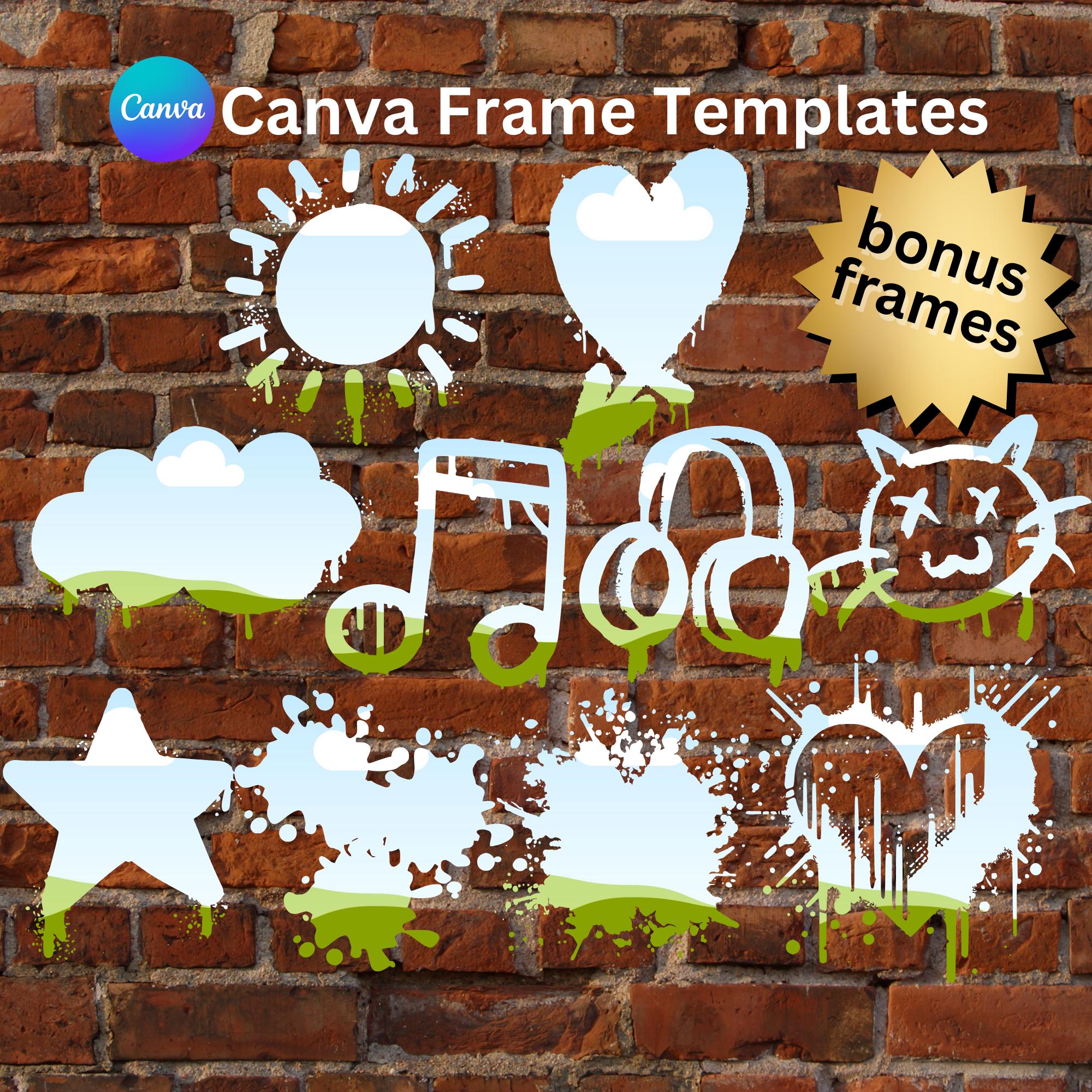 Canva Template, Canva Editable Template, Editable Canva Frame Letters ...