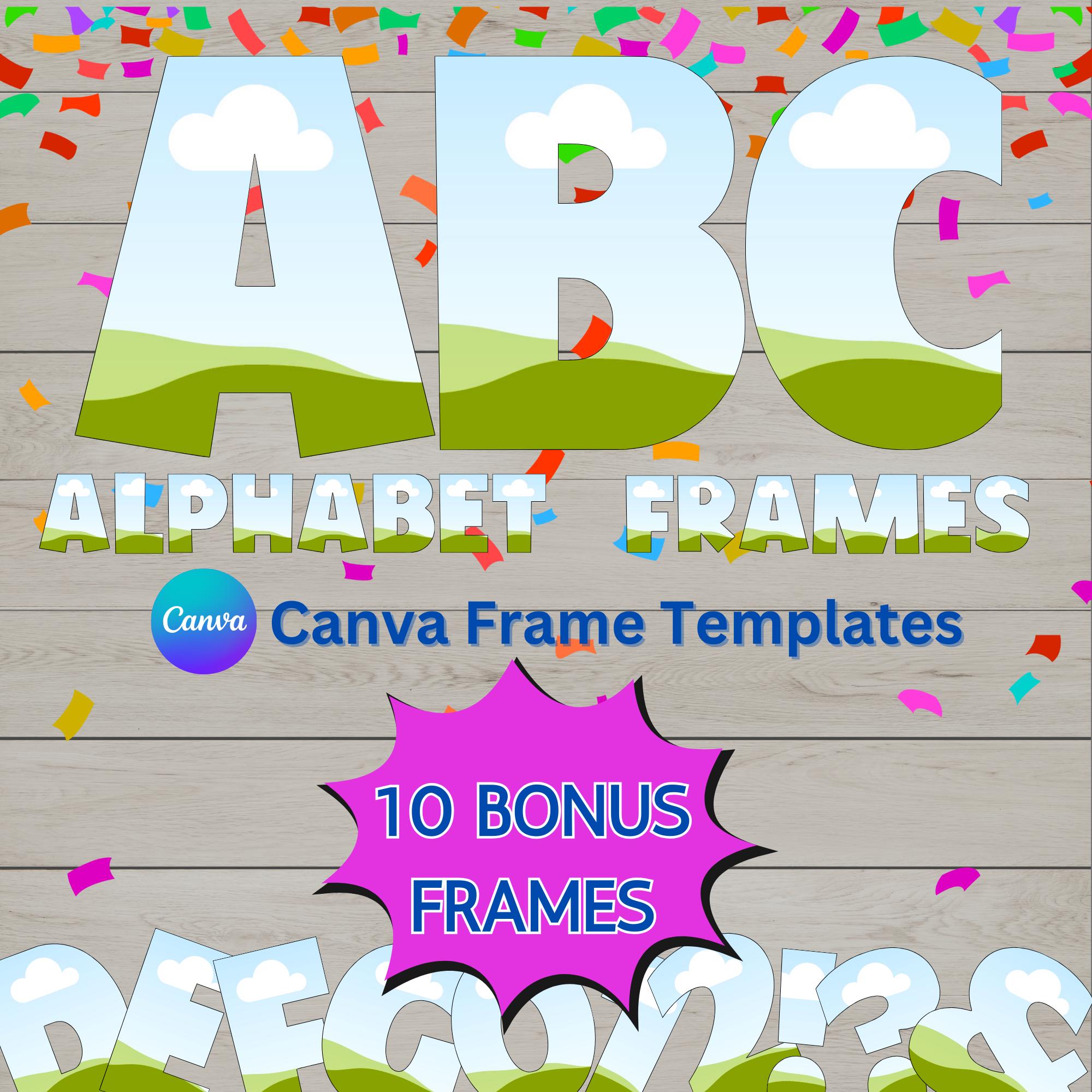 Canva Alphabets Template, Canva Numbers Template, Editable Canva ...