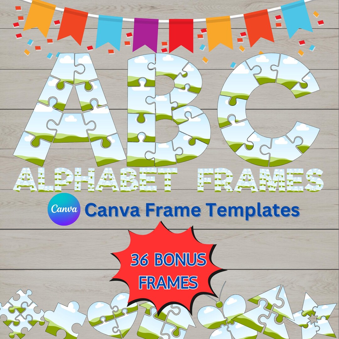 Canva Alphabets Template, Canva Numbers Template, Editable Canva ...