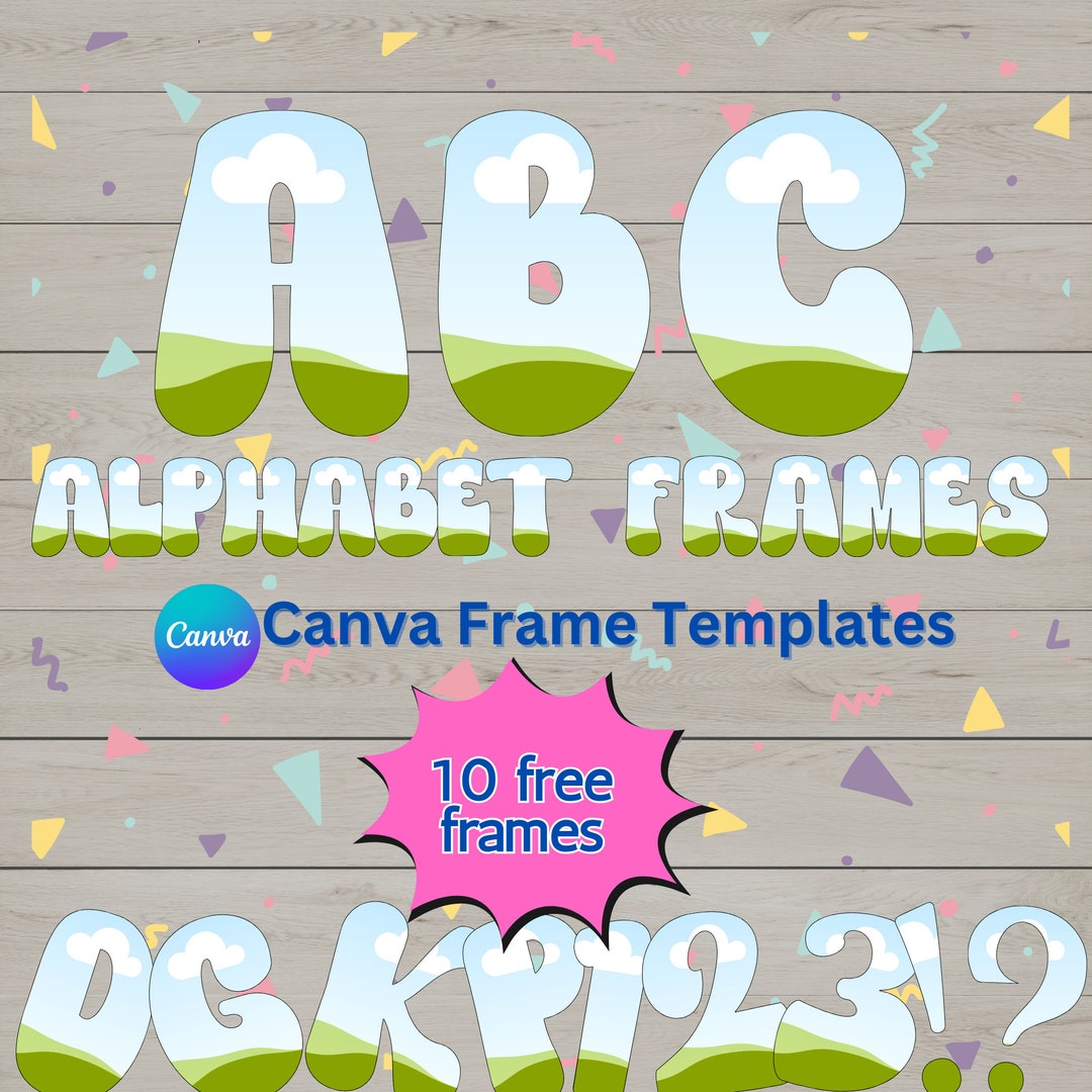 Canva Alphabets Template, Canva Numbers Template, Editable Canva ...