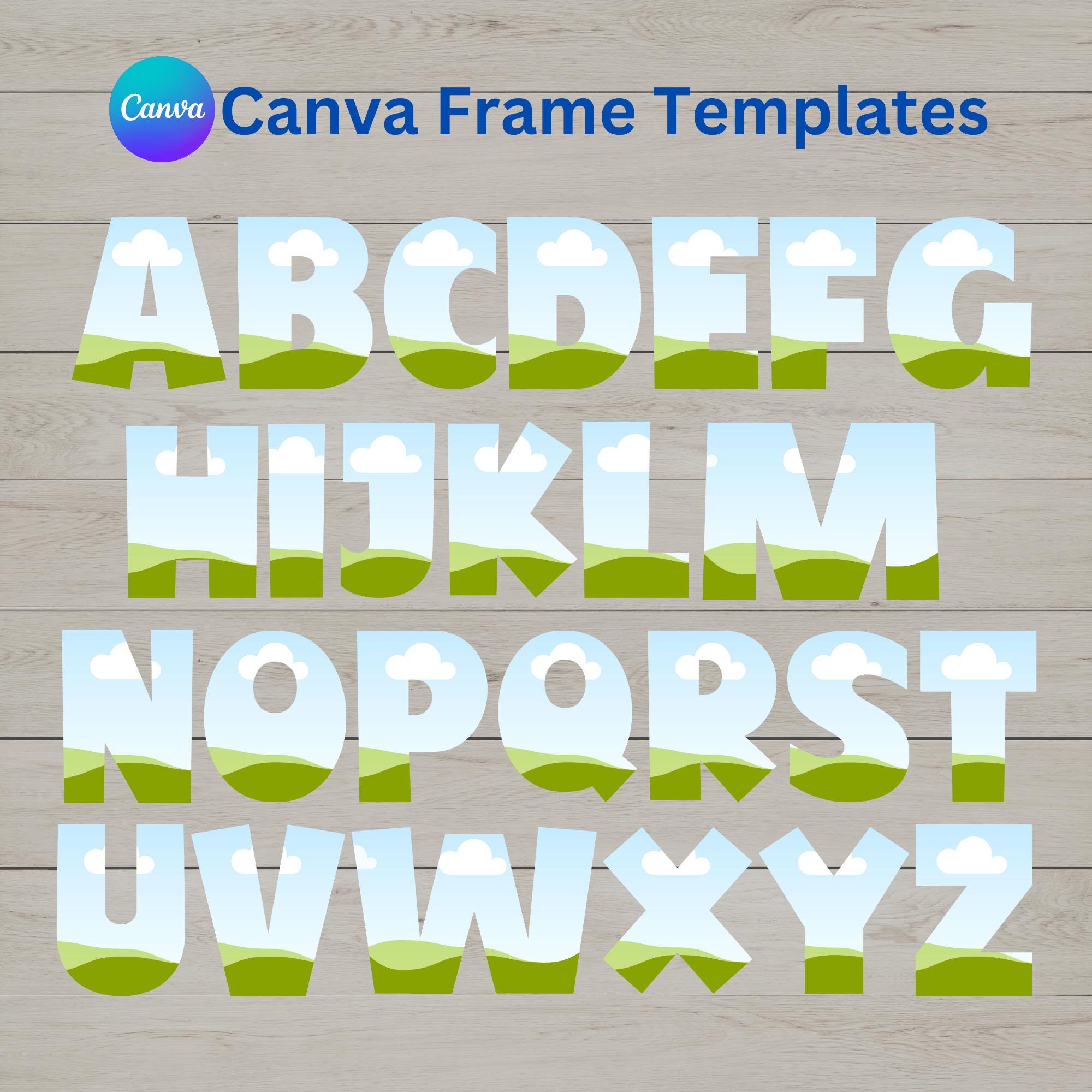 Canva Alphabets Template, Canva Numbers Template, Editable Canva ...