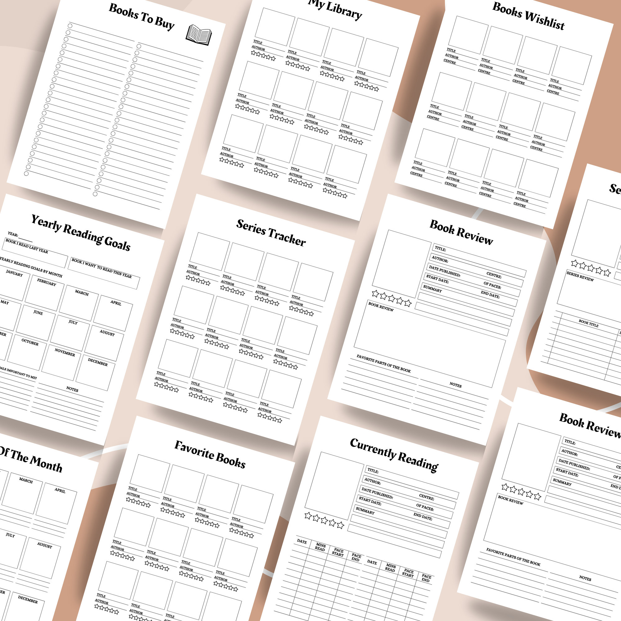 Reading Journal Printable Digital Download PDF - Etsy