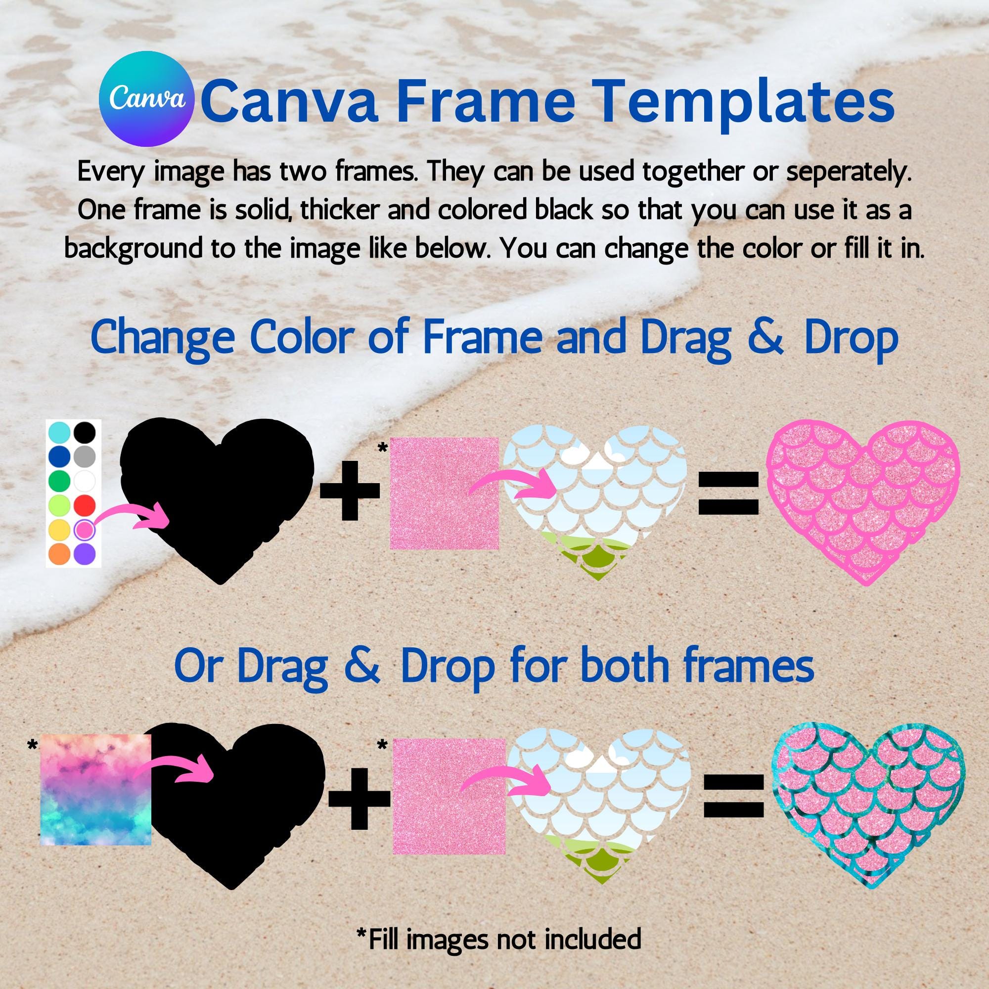 Canva Template, Canva Editable Template, Editable Canva Frame Letters ...