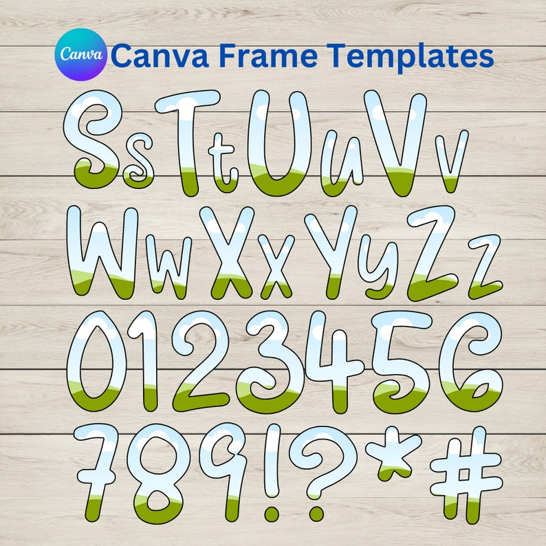 Canva Alphabets Template, Canva Numbers Template, Editable Canva ...