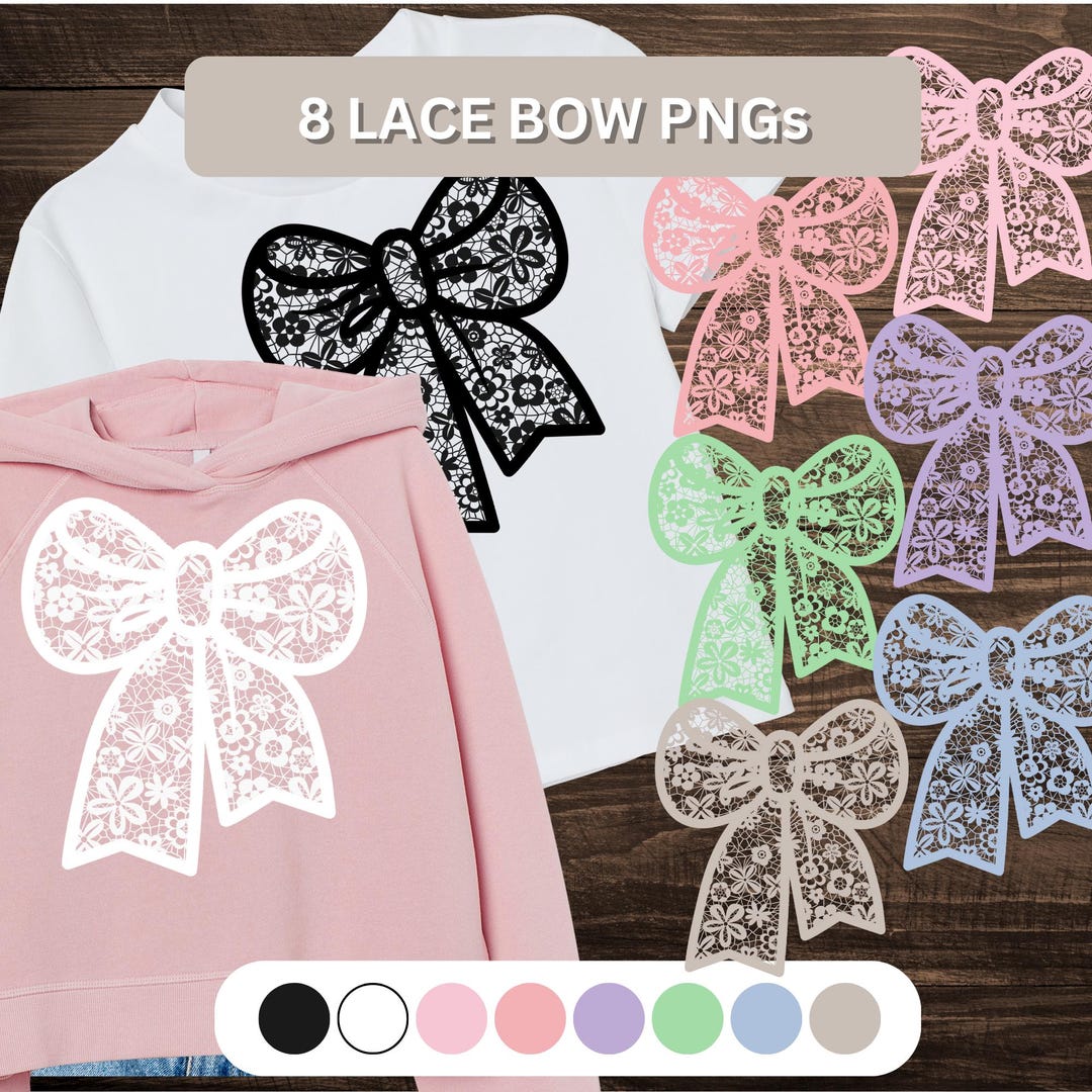 Lace Bow PNG, Black Lace Bow Png, White Lace Bow Png, Pink Lace Png ...
