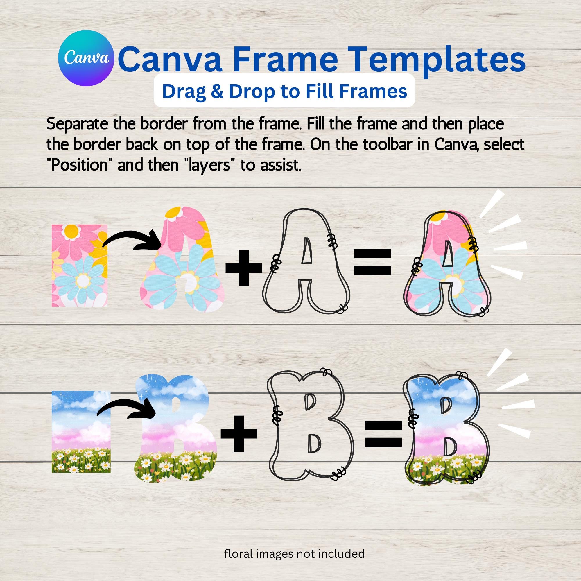 Canva Template, Canva Editable Template, Editable Canva Letters, Doodle ...
