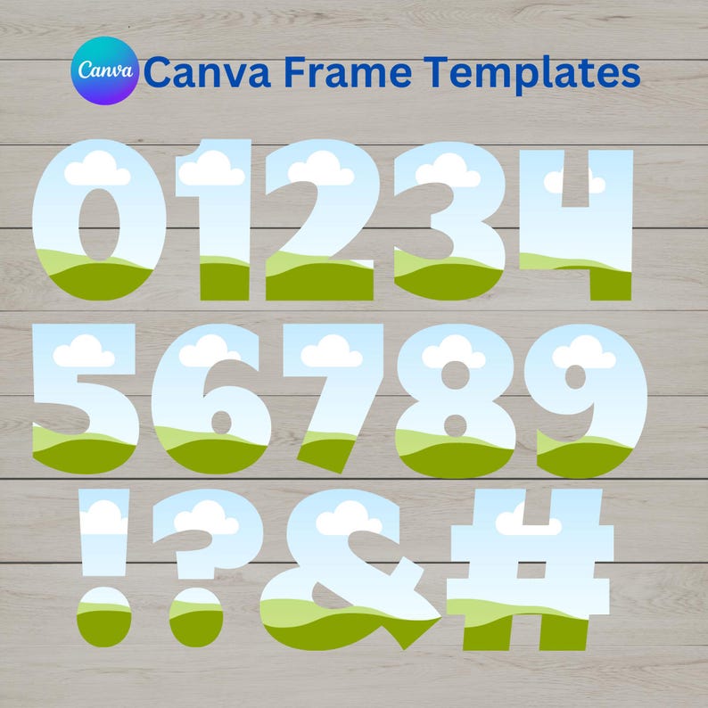 Canva Alphabets Template, Canva Numbers Template, Editable Canva ...