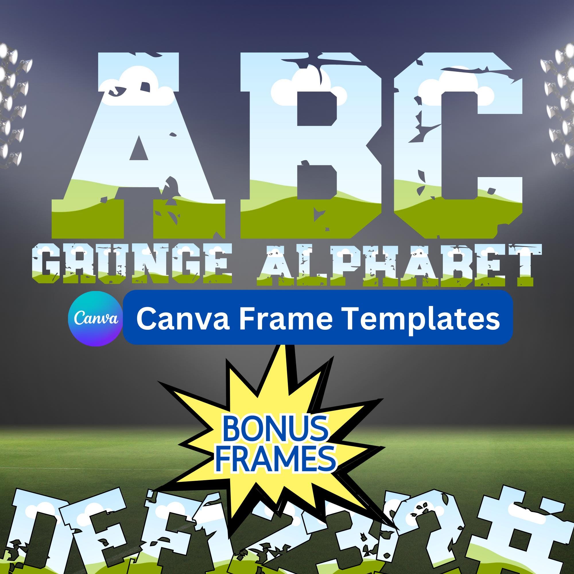 Canva Template, Canva Editable Template, Editable Canva Frame Letters ...