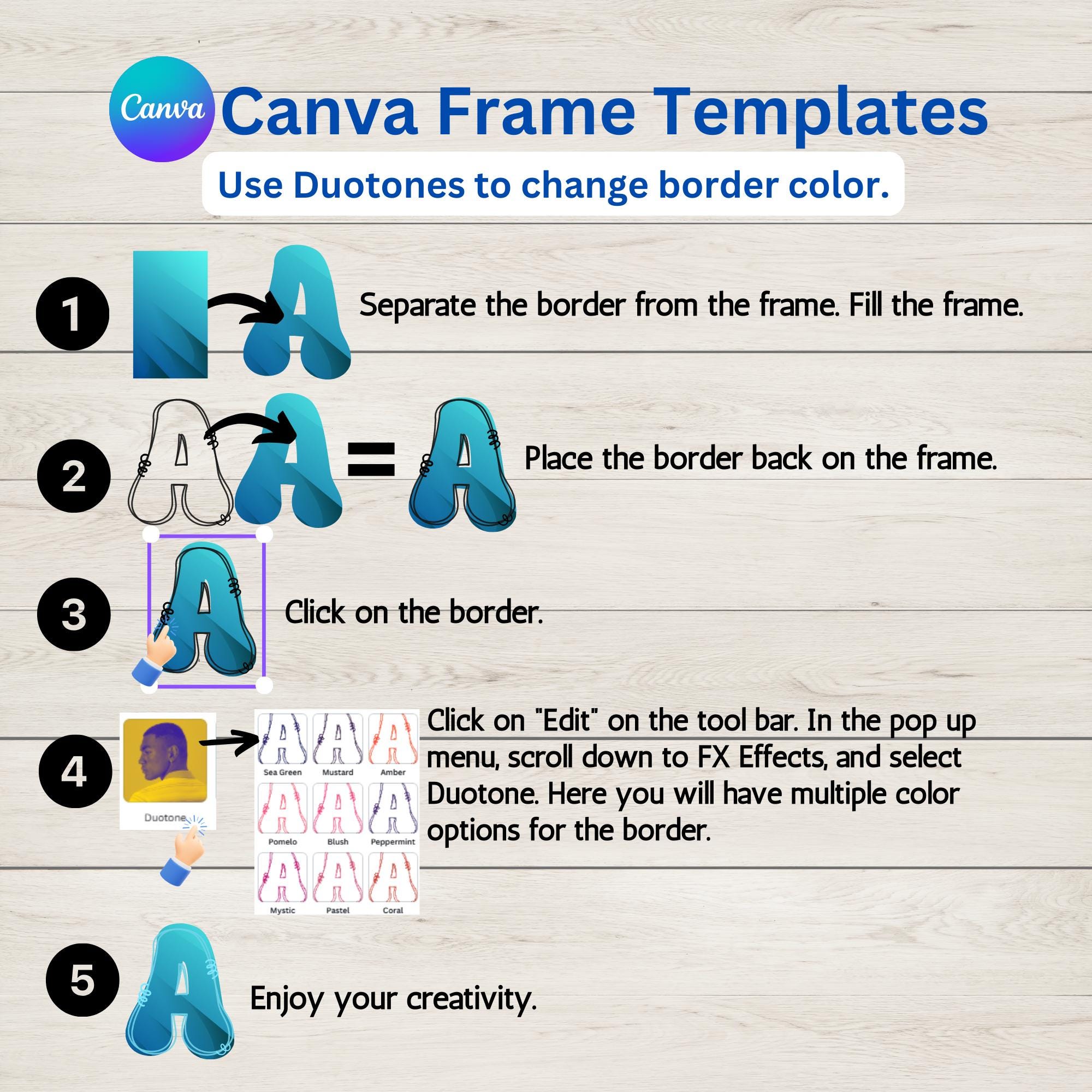 Canva Template, Canva Editable Template, Editable Canva Letters, Doodle ...