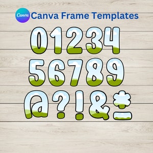 Canva Alphabets Template, Canva Numbers Template, Editable Canva ...