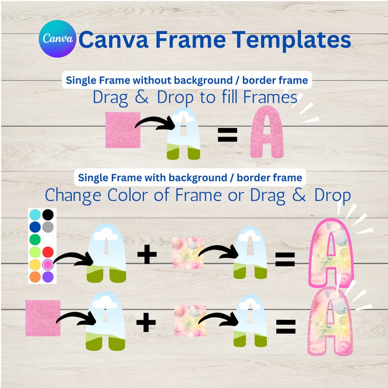 Canva Alphabets Template, Canva Numbers Template, Editable Canva ...